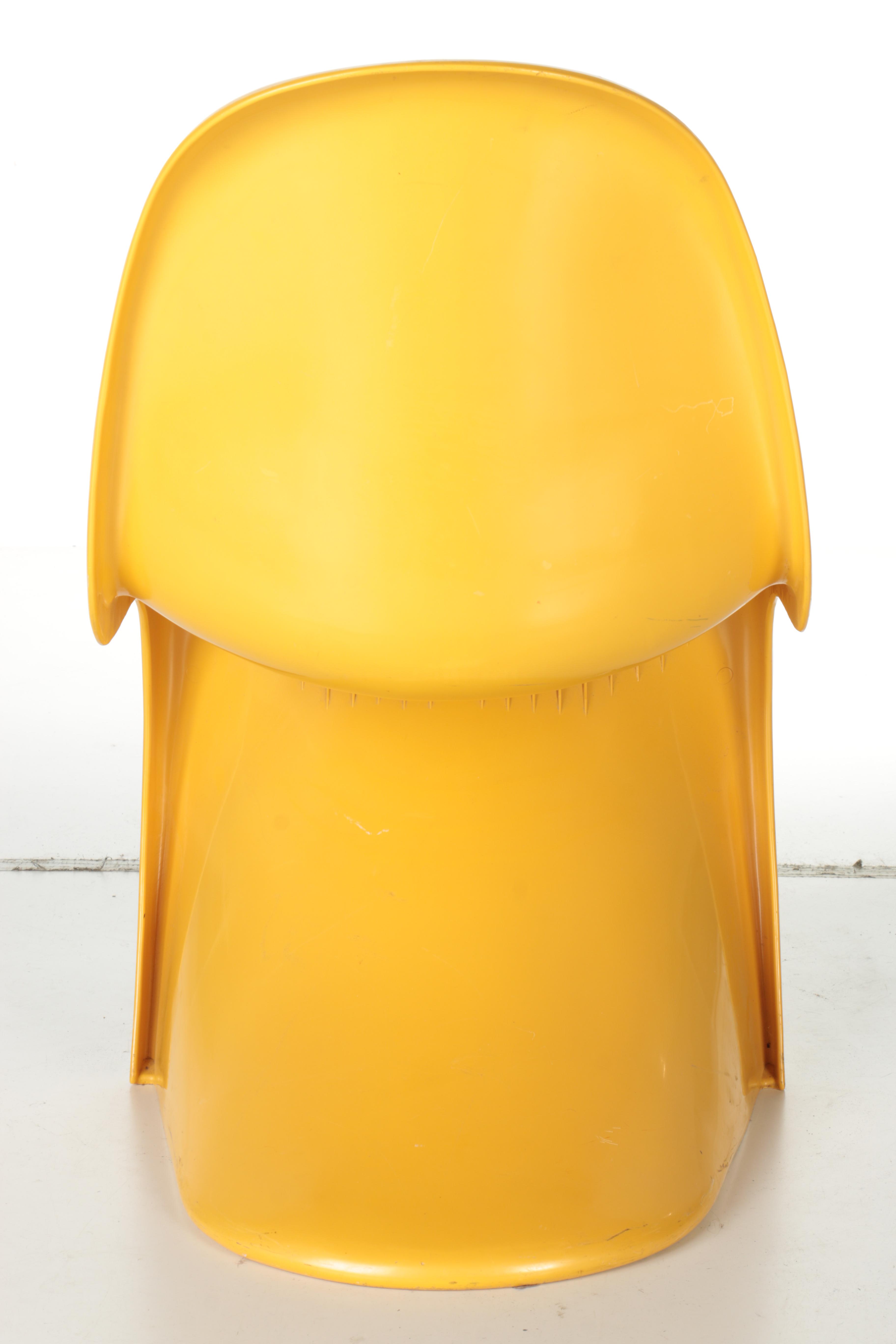 Pair of 1974 Verner Panton Molded Plastic Yellow Chairs for Herman ...
