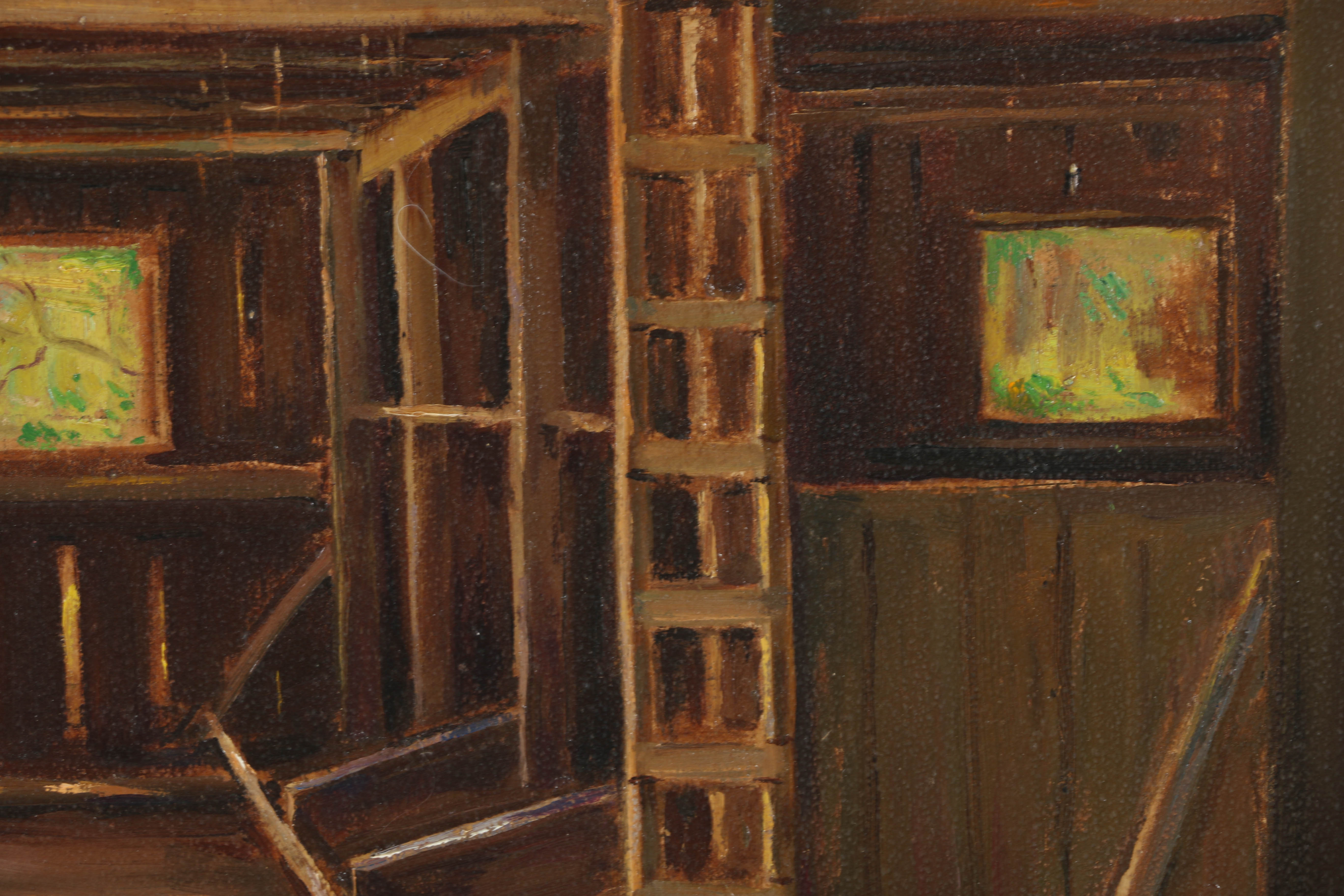 Eliot Clark Oil Painting on Board "The Old Barn" | EBTH