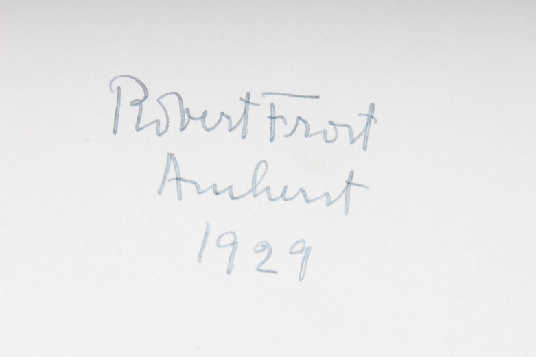Robert Frost Signed 1928 First Edition of "Selected Poems" | EBTH