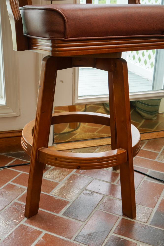 Mahogany Inlaid Game Table and Stools | EBTH