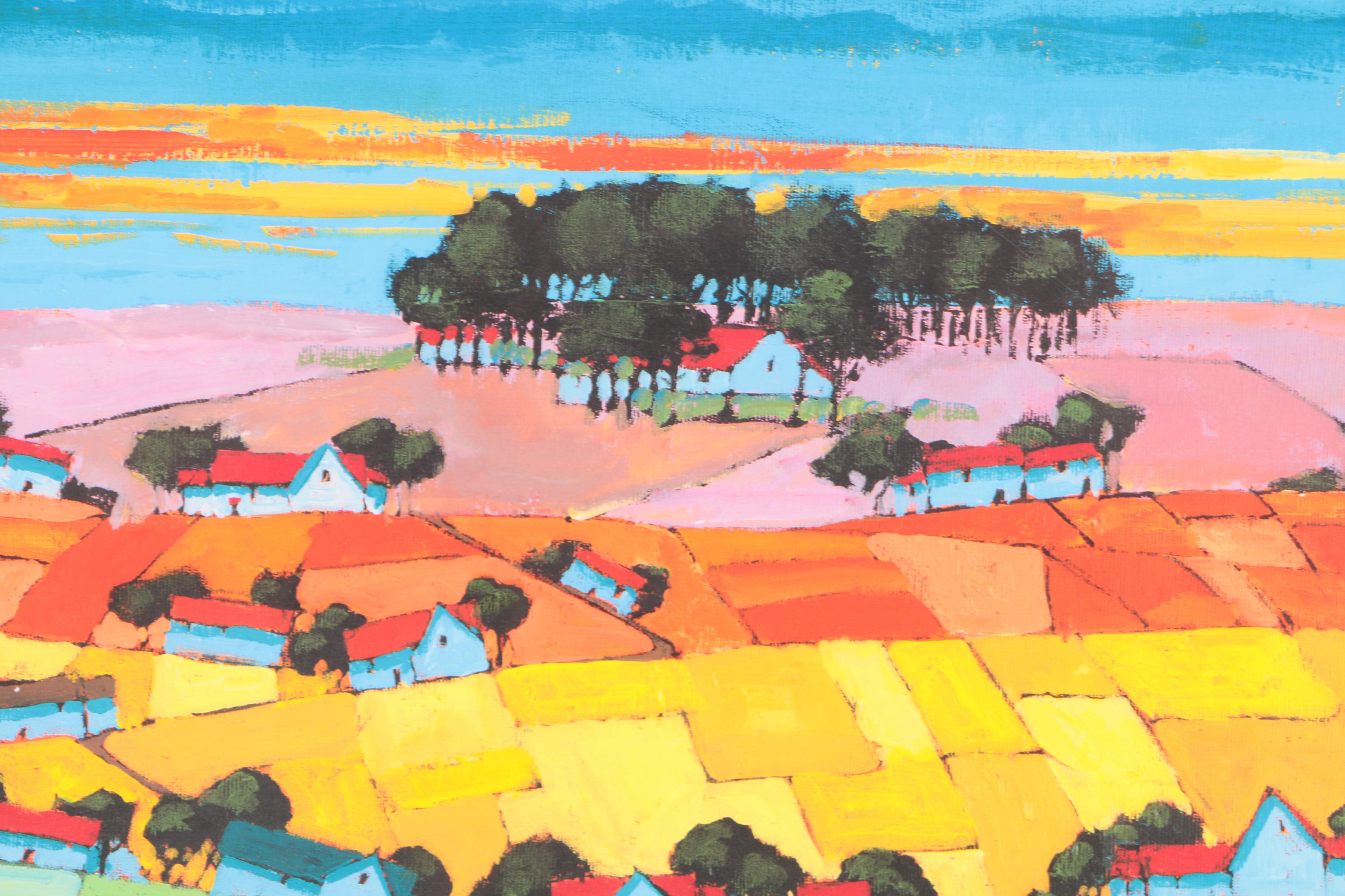 Limited Edition Giclee on Paper by Toni Goffe "Hill Town Evening" | EBTH