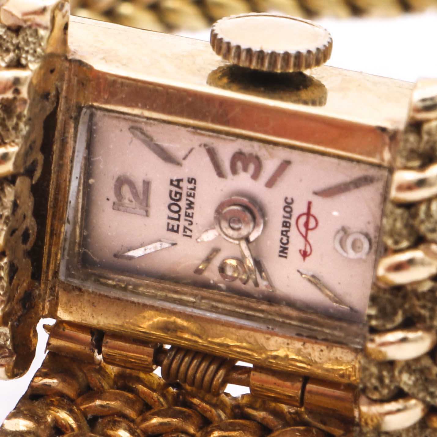 Eloga 14K Yellow Gold Bracelet With Covered Wristwatch | EBTH