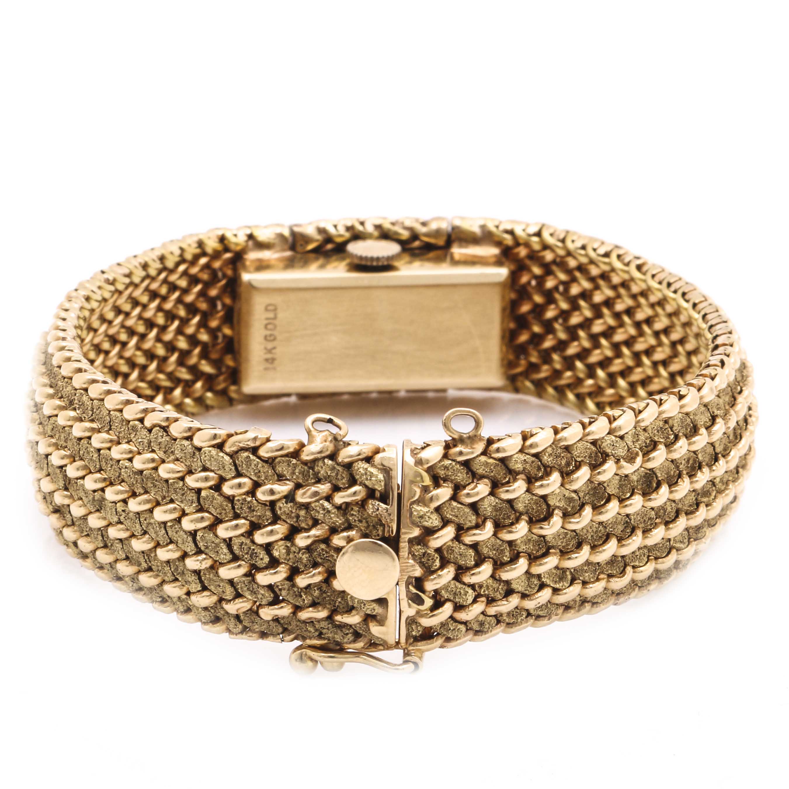 Eloga 14K Yellow Gold Bracelet With Covered Wristwatch | EBTH