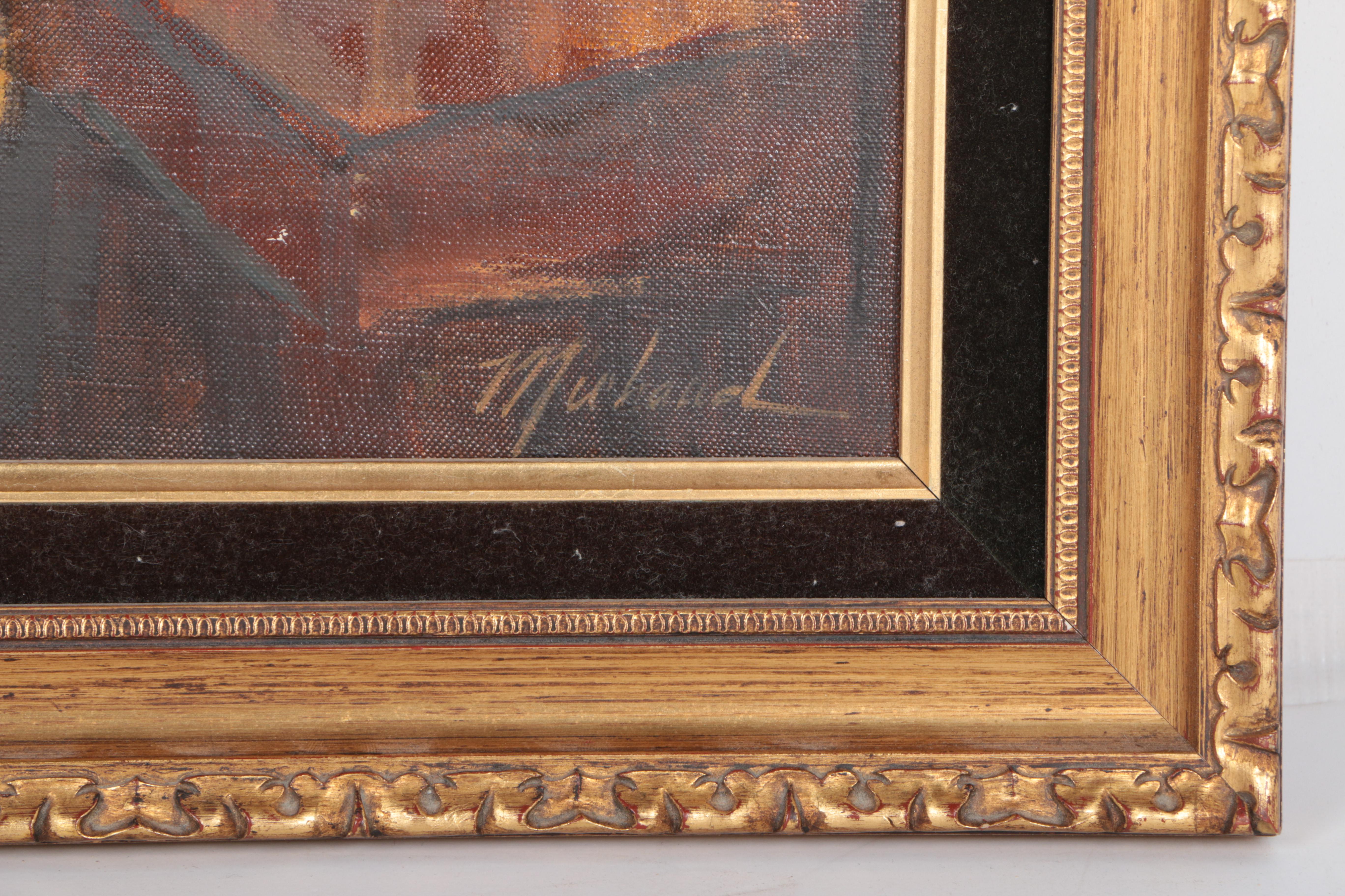 George Michaud Oil Painting on Canvas of Family | EBTH