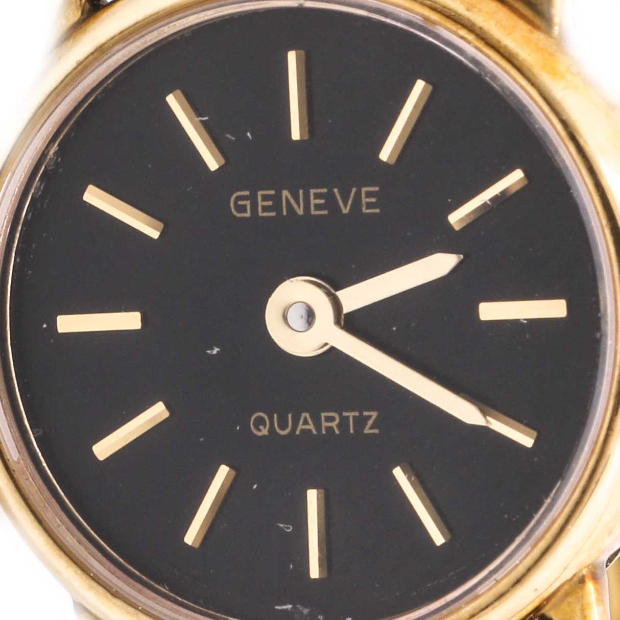 Geneve Black and 14K Yellow Gold Quartz Watch | EBTH