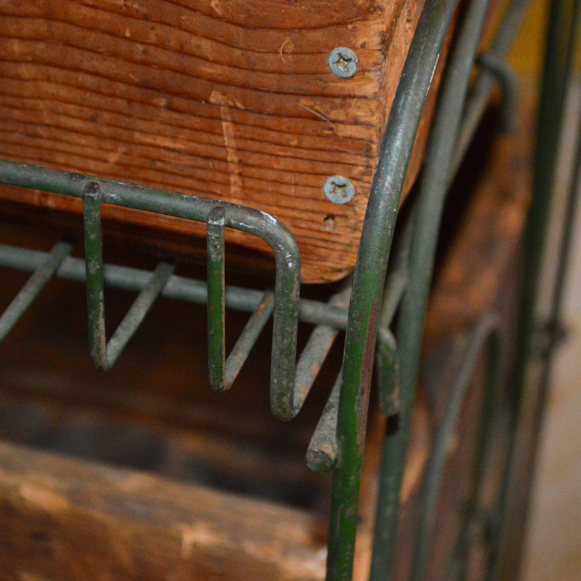 Vintage Wire Rack with Wooden Crates | EBTH