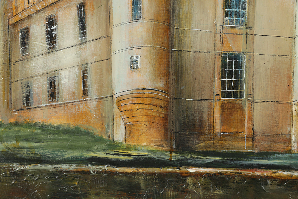 Alfred Huber Acrylic Painting on Canvas "Chateau" | EBTH