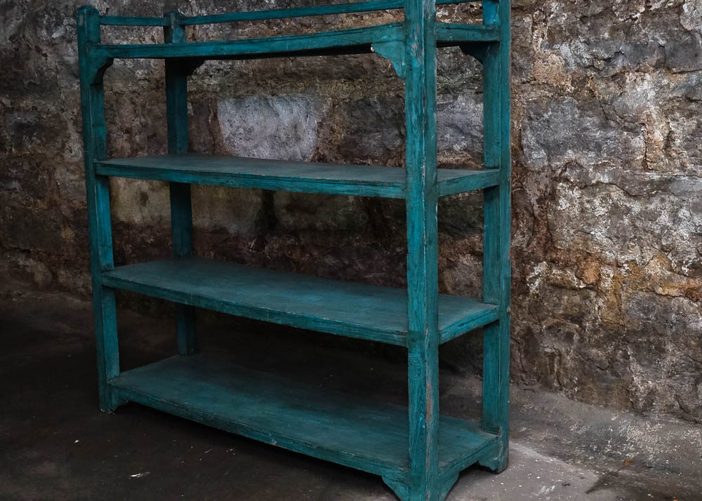 Distressed Four Tier Shelving Unit | EBTH