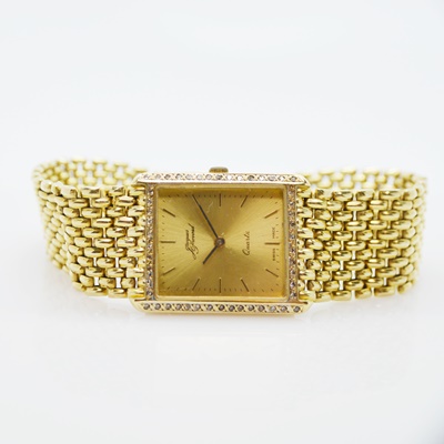 Jacques Prevard 14K Yellow Gold Diamond Quartz Swiss Wristwatch | EBTH