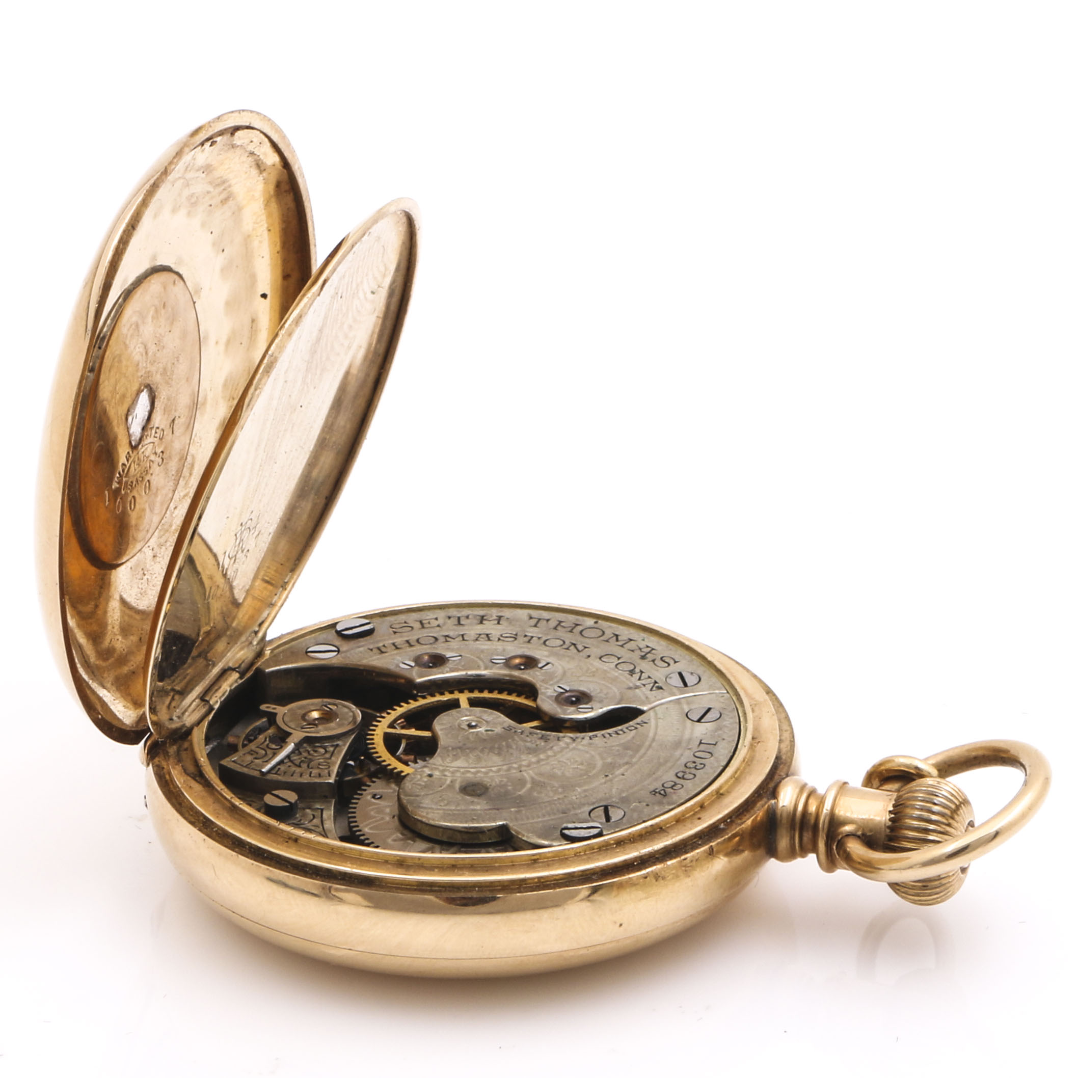 Seth Thomas 14K Yellow Gold Diamond Pocket Watch | EBTH