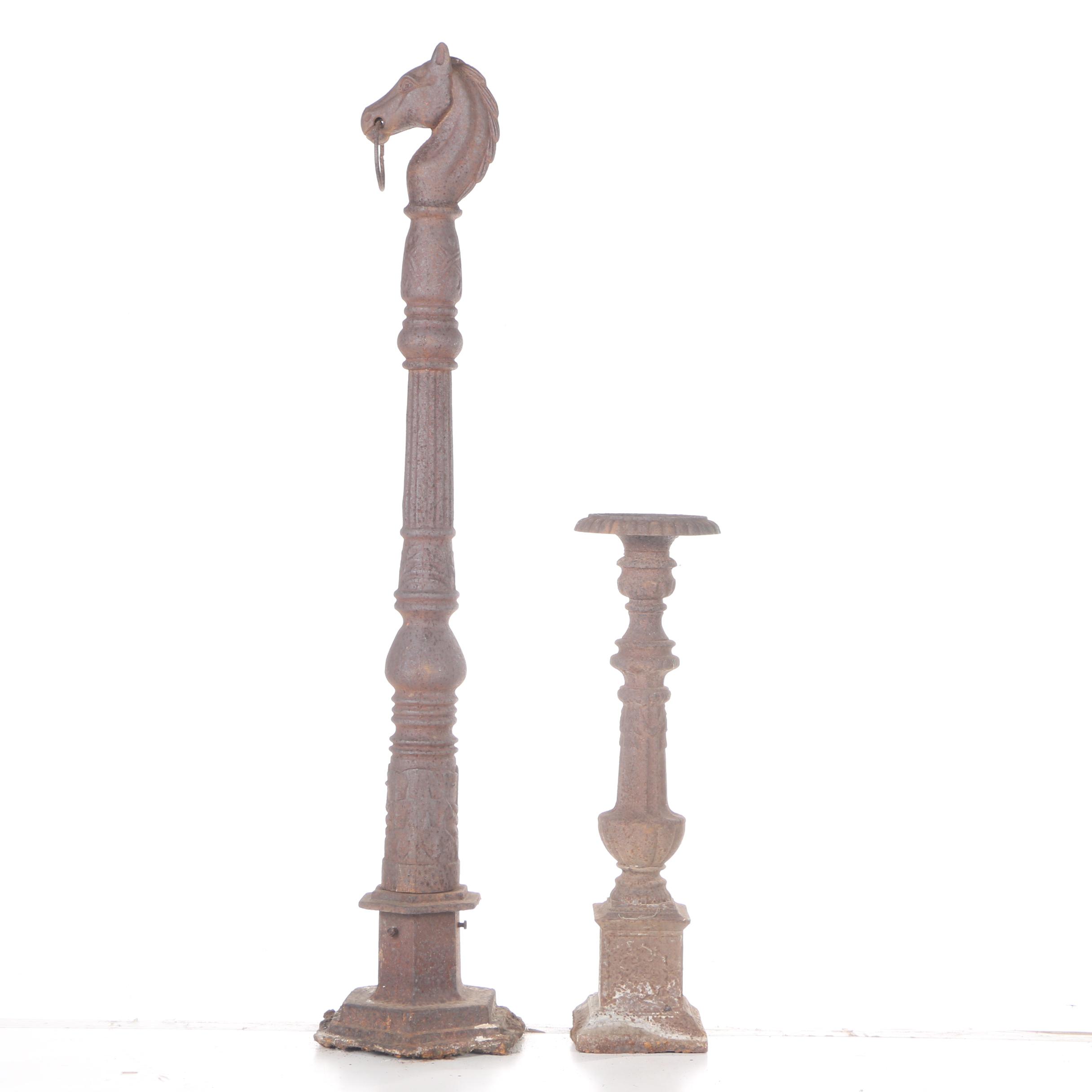 Cast Iron Hitching Post and Decorative Pedestal | EBTH