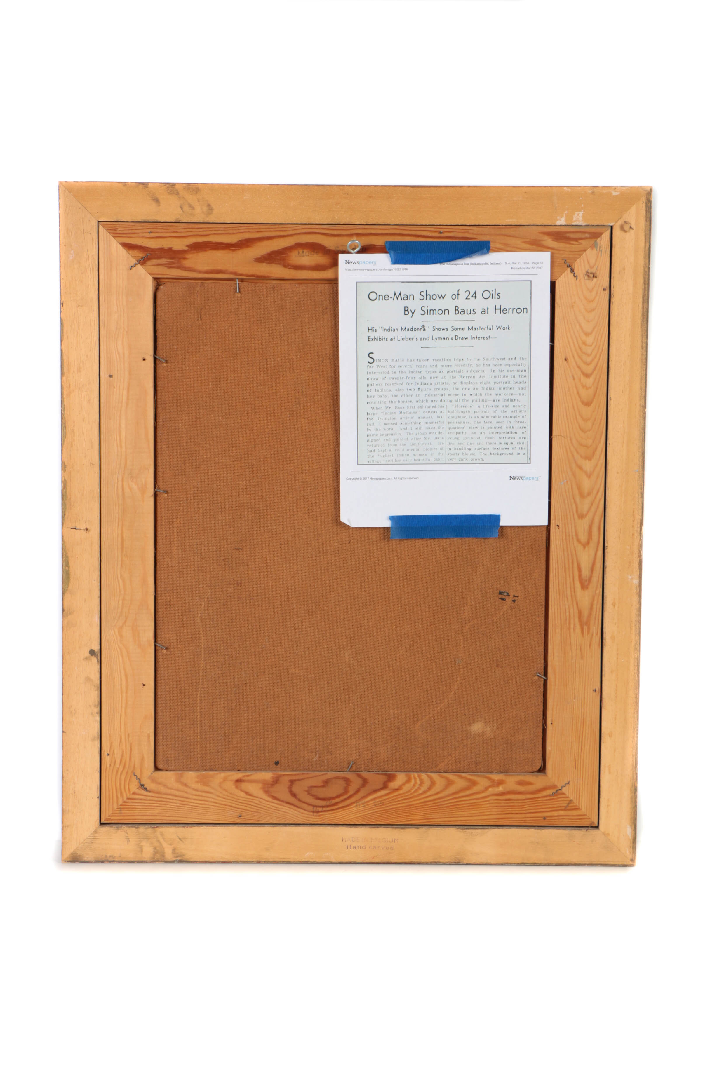 Rare Southwestern Portrait of a Native American by Simon Baus | EBTH