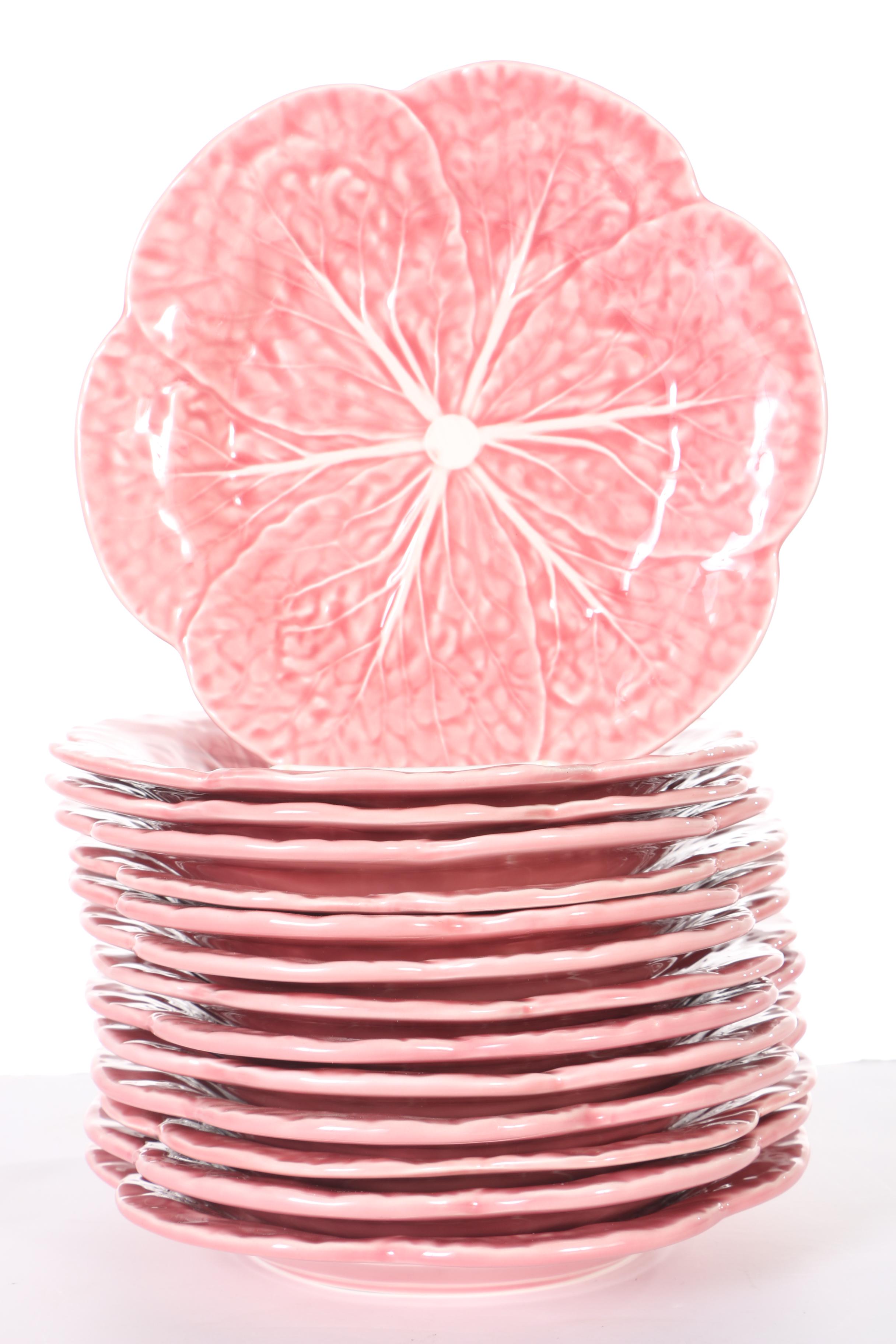 Bordallo Pinheiro "Cabbage Pink" Dinnerware Set | EBTH