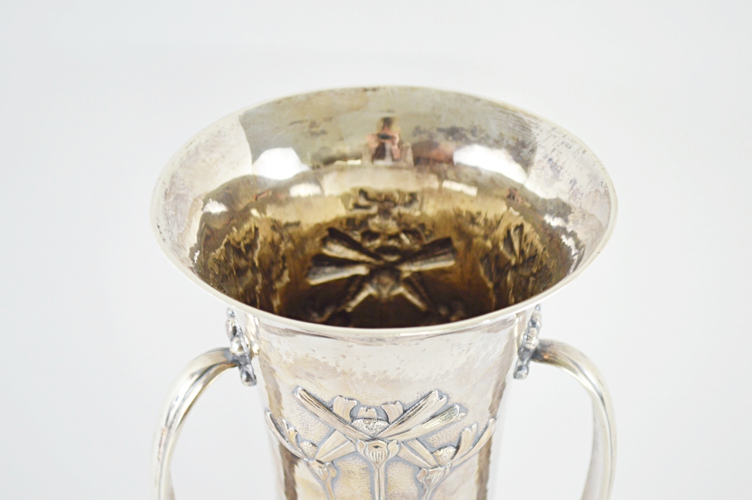 Antique John Round & Son Ltd. Art Nouveau Sterling Silver Vase | EBTH