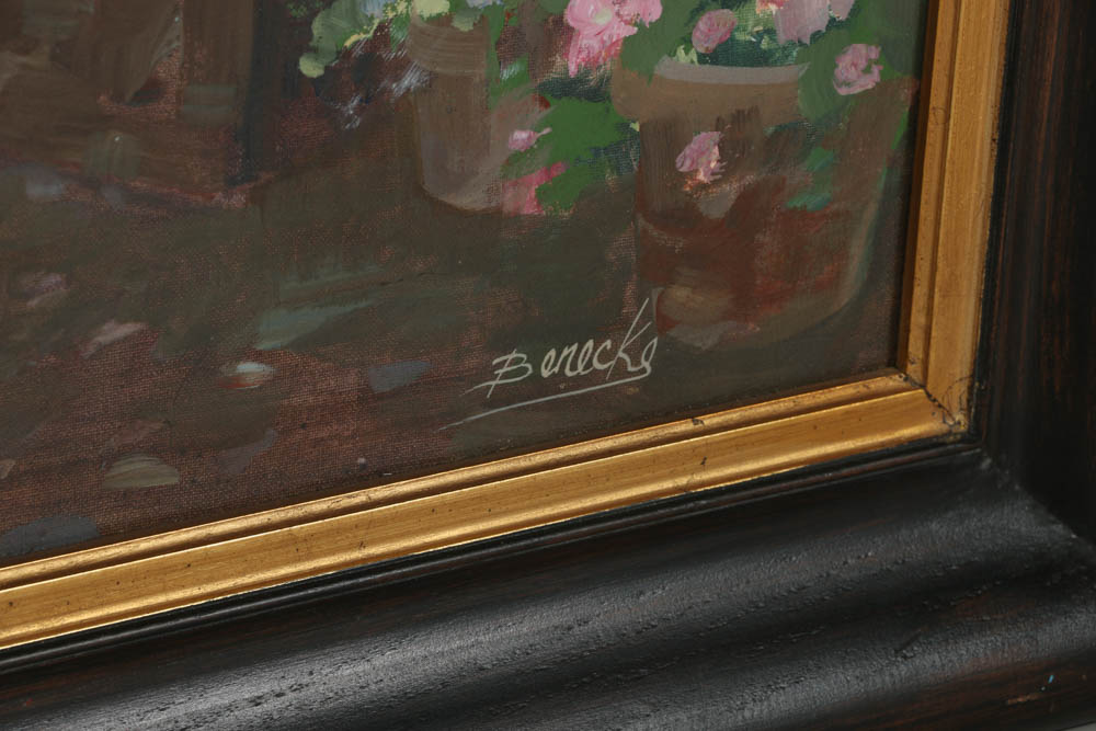 William Benecke Oil Painting on Canvas "Portofino Harbor" | EBTH