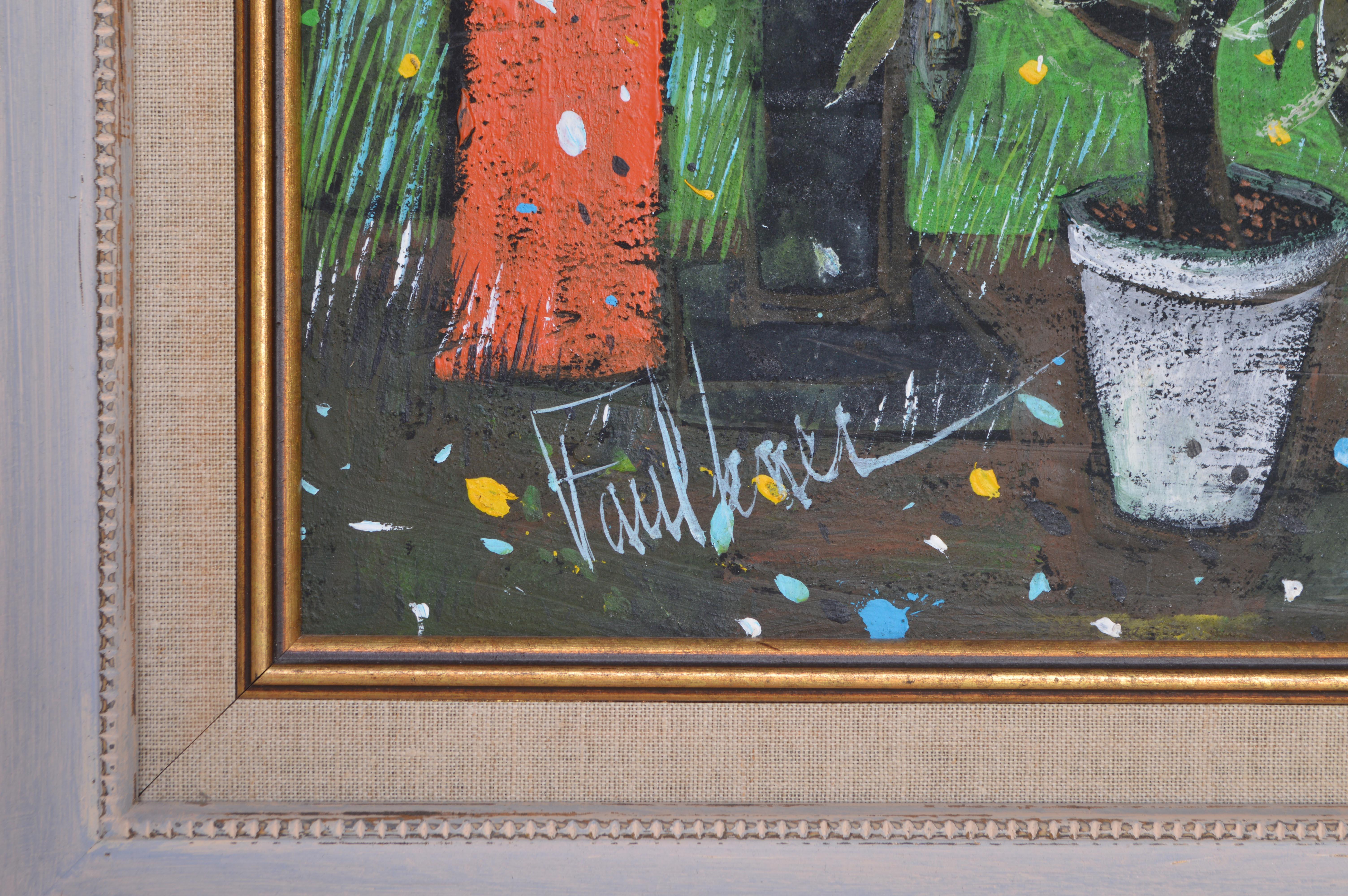 Henry Faulkner Framed Acrylic on Board "Color Filled Garden" | EBTH