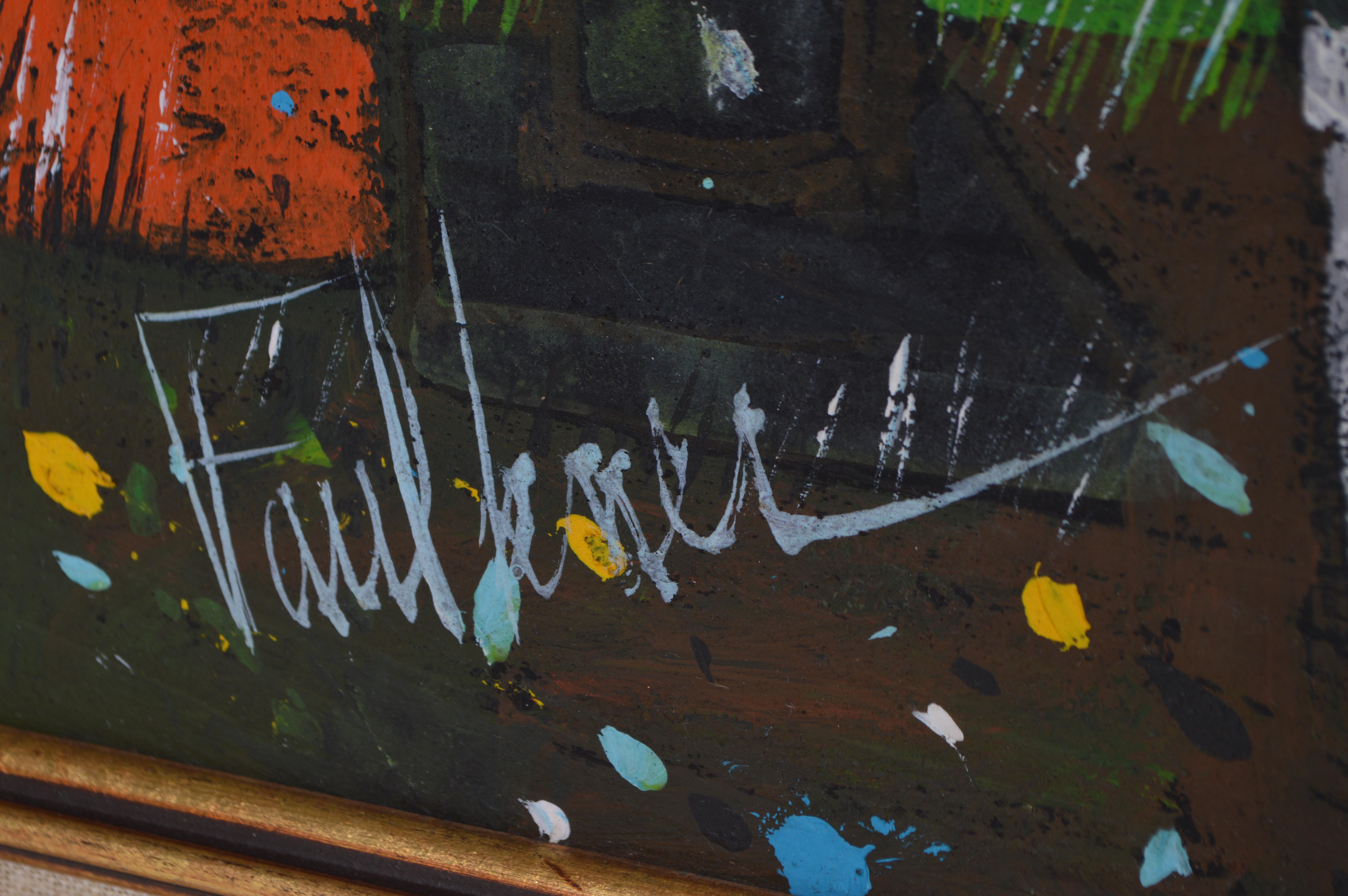 Henry Faulkner Framed Acrylic on Board "Color Filled Garden" | EBTH