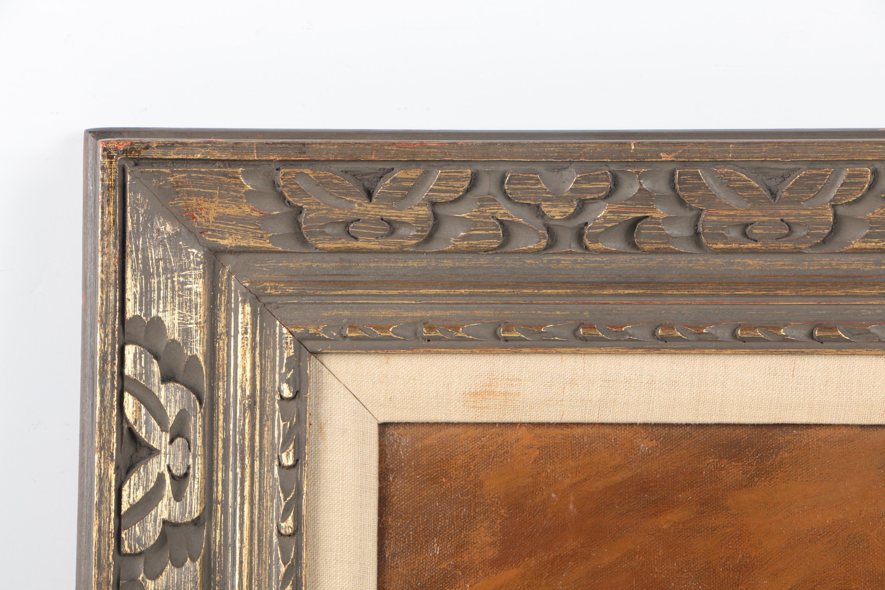 Braiker Oil Painting of Old Man Writing | EBTH