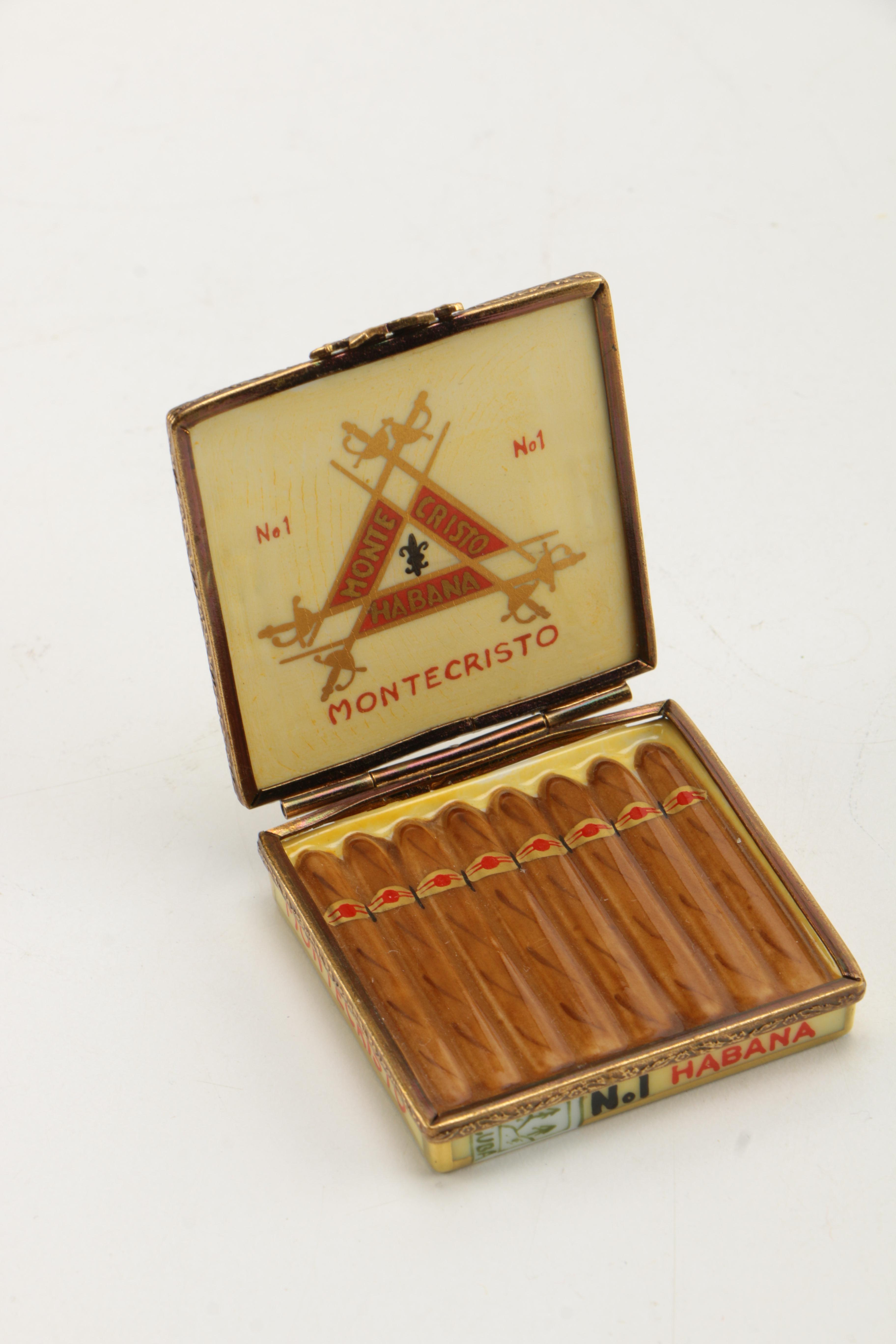 Limoges Peint Main Cigar Box trinket | EBTH