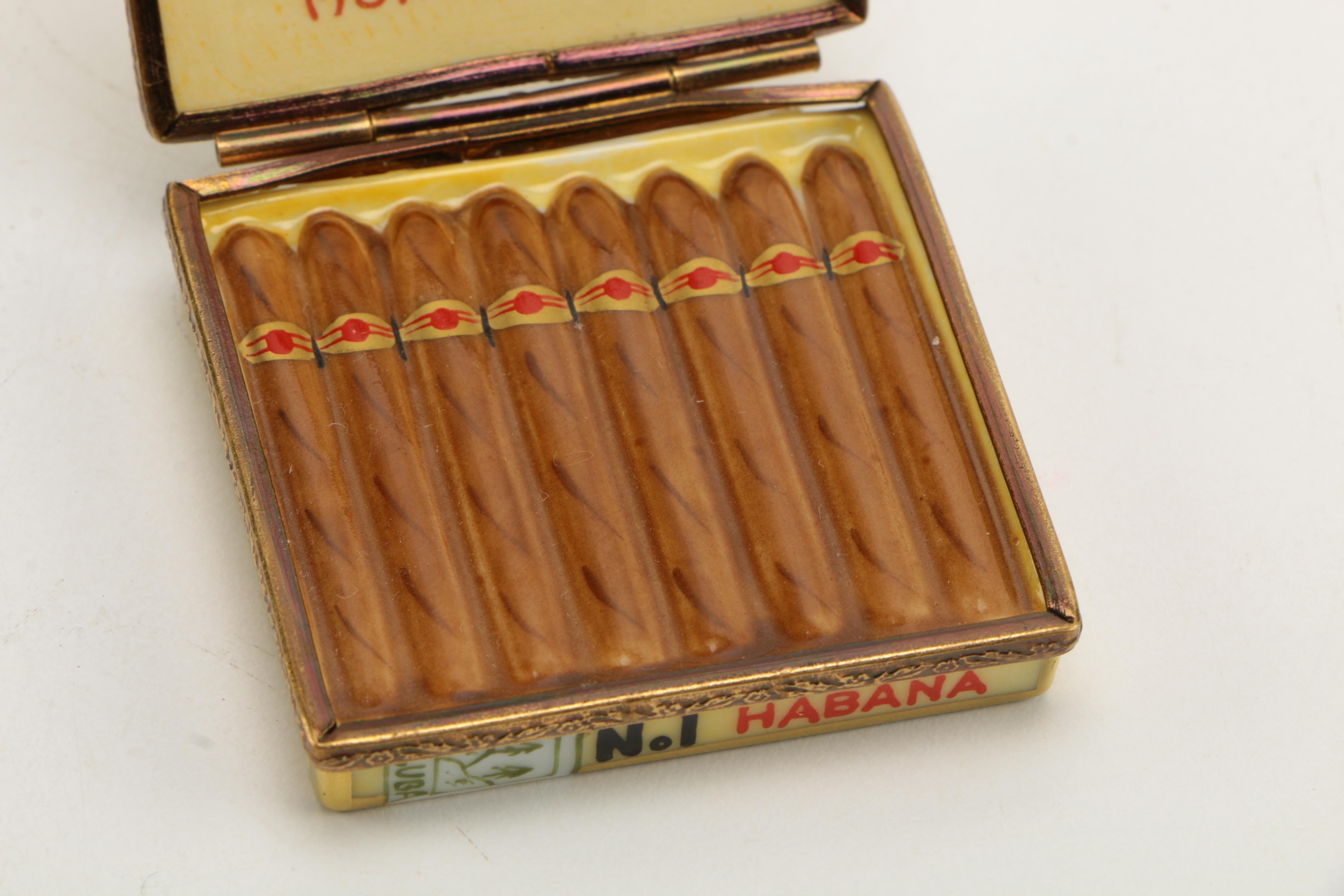 Limoges Peint Main Cigar Box trinket | EBTH