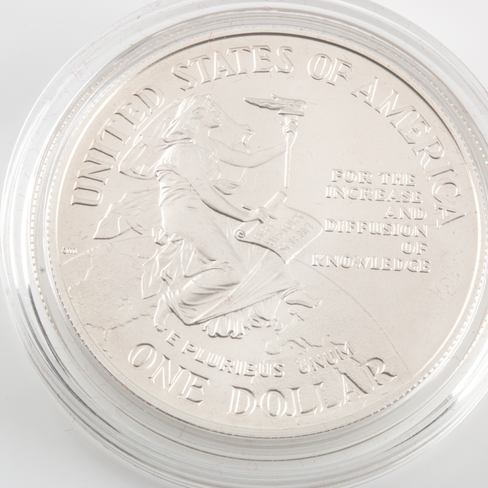 Set of Four Smithsonian Institution 150th Anniversary Gold and Silver ...