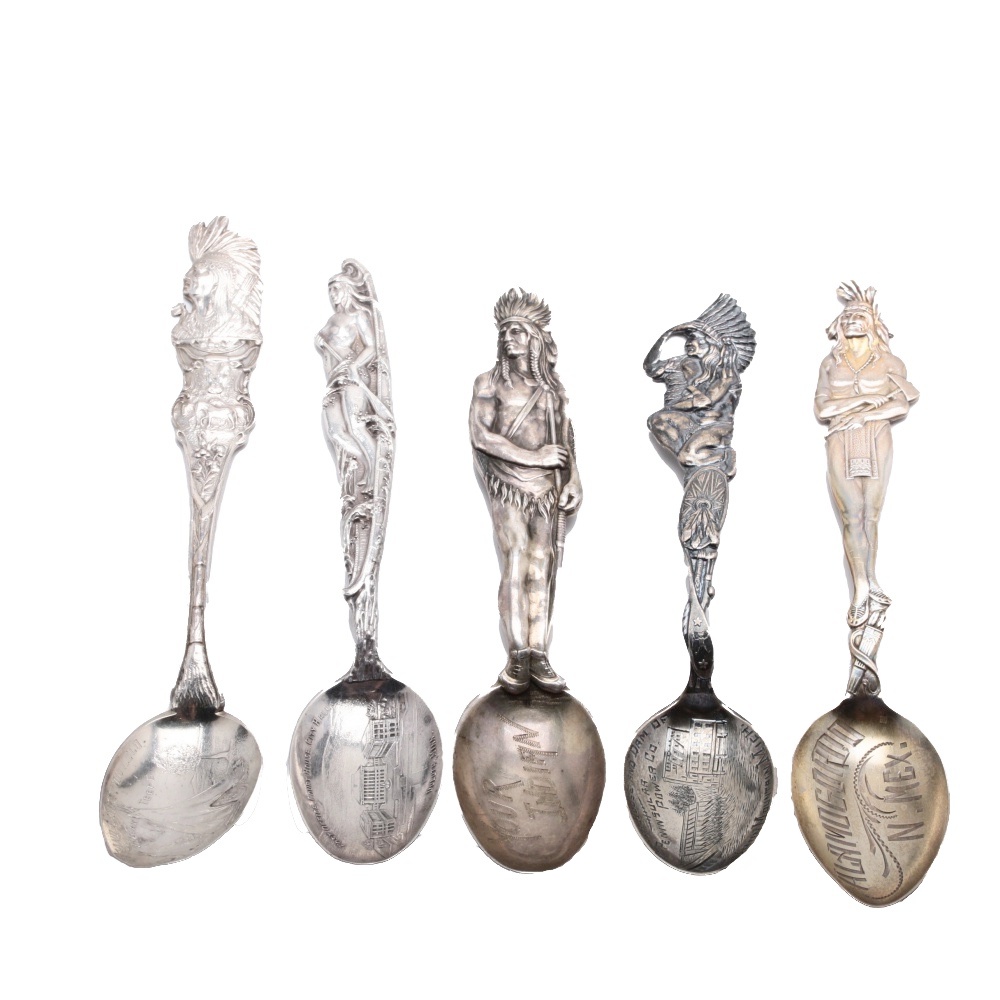 Five Vintage Sterling Silver Native American Souvenir Spoons | EBTH
