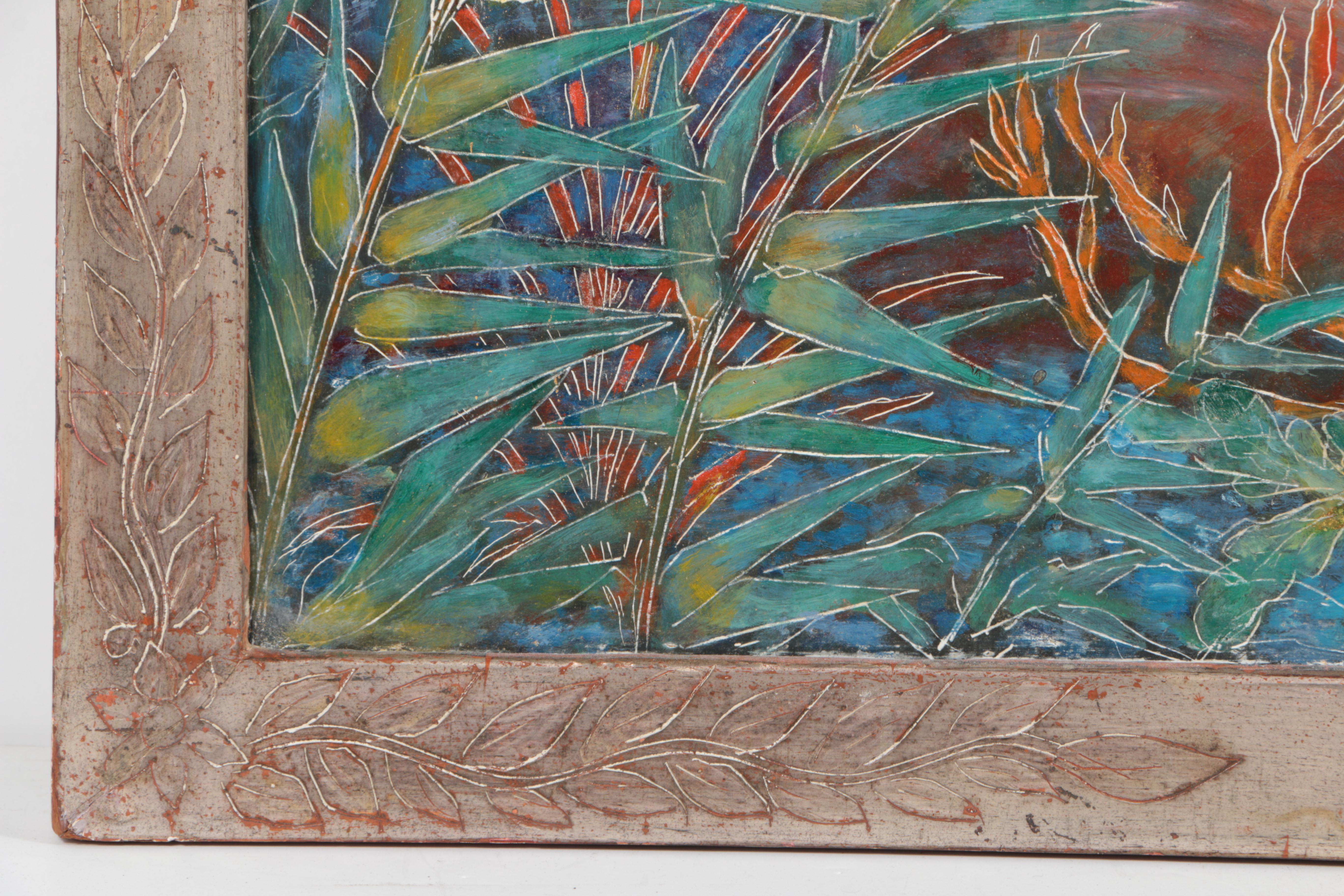 Max Kuehne Tempera & Gold Leaf on Panel "Chrysanthemums" | EBTH