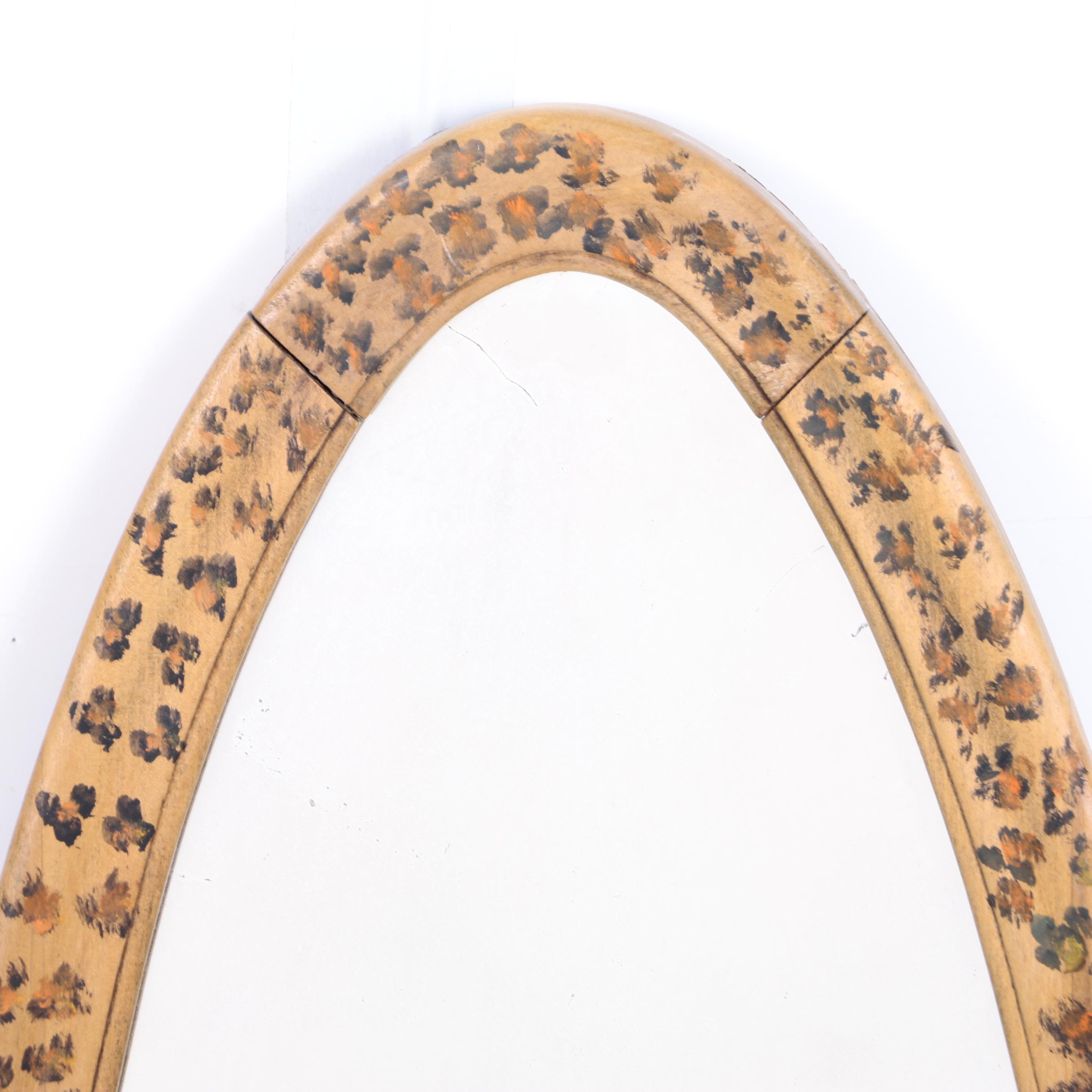 Decorative Leopard Print Oval Mirror | EBTH
