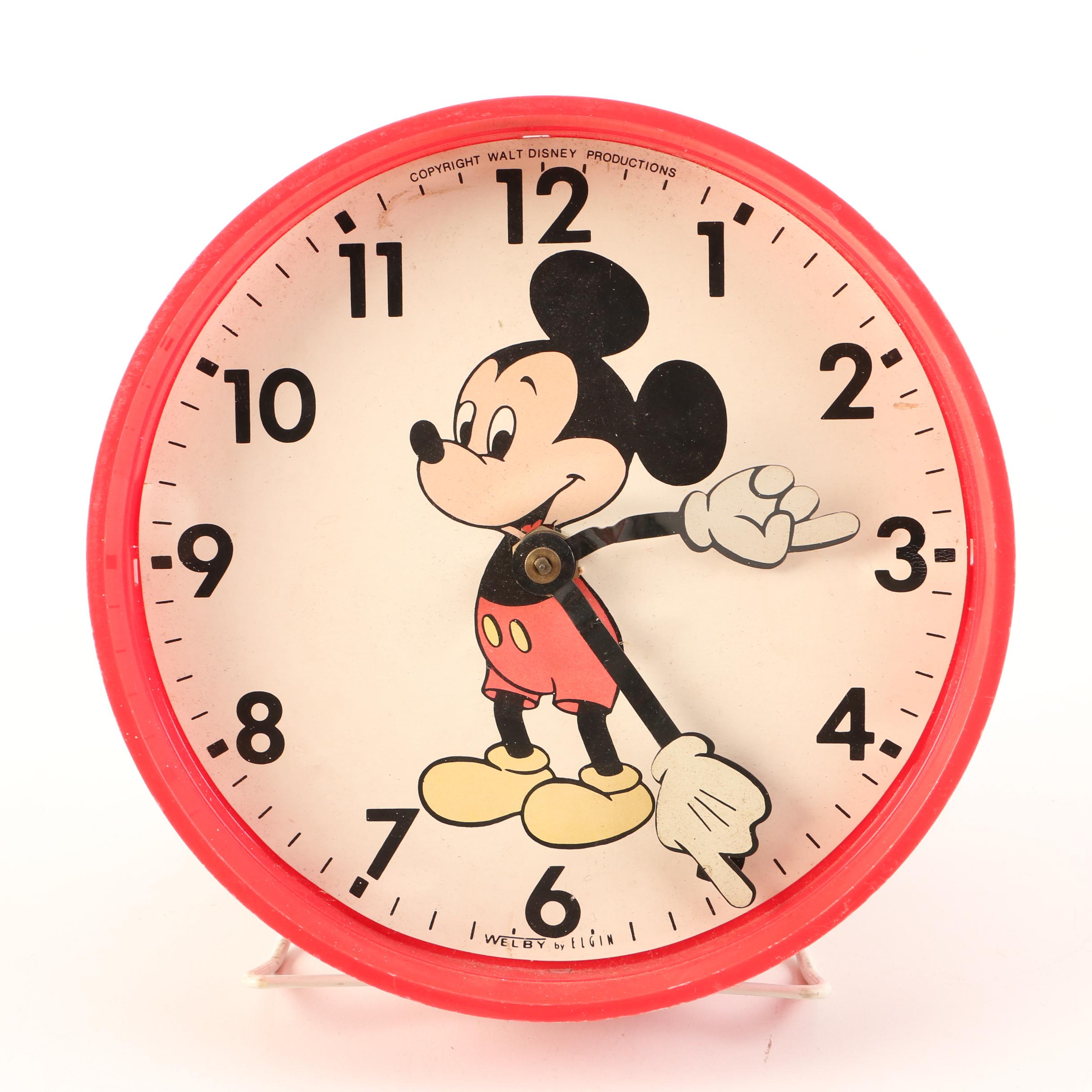 Disney Mickey Mouse Analog Clock and Thermometer | EBTH