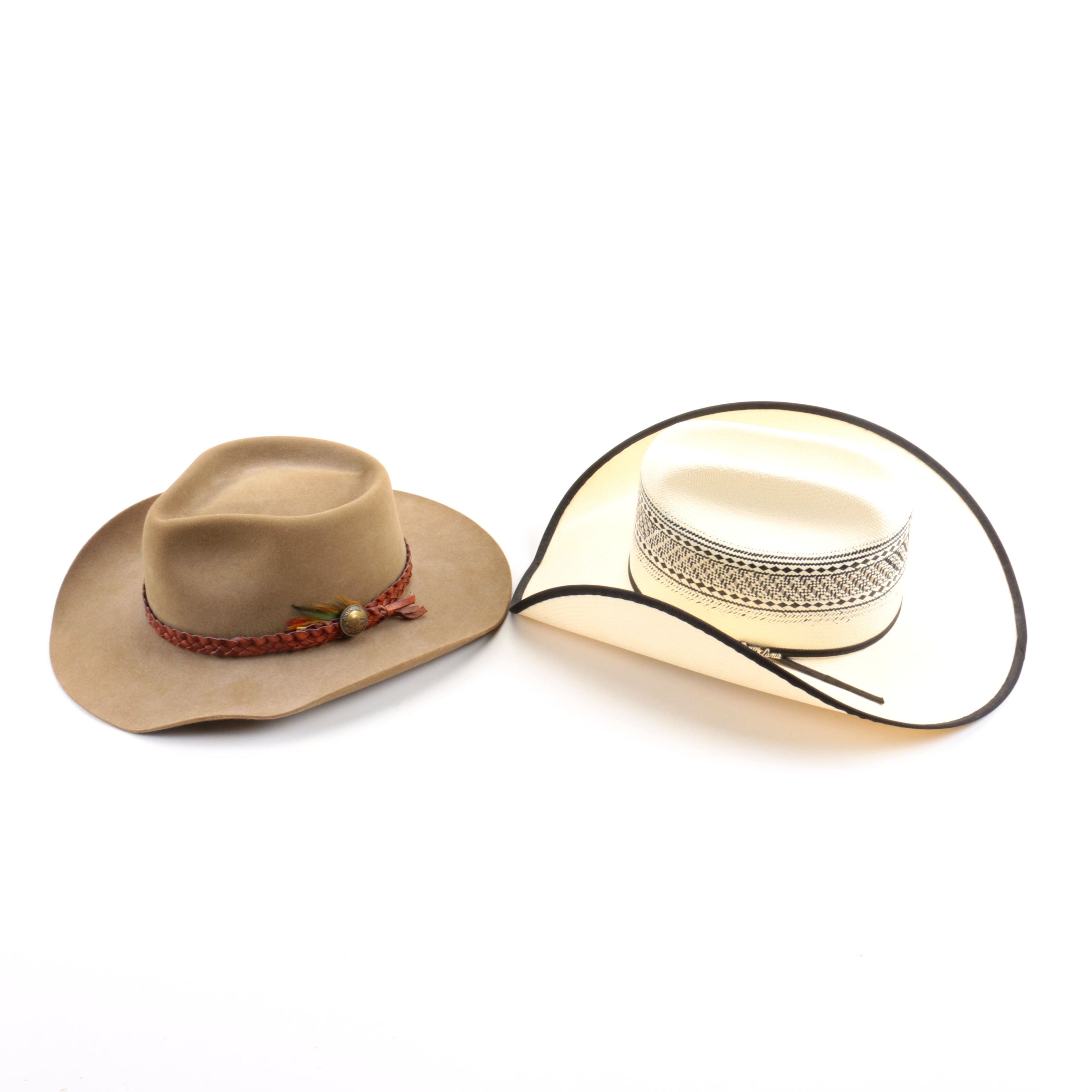Tony Lama Cowboy Hat and Akubra Outback Hat | EBTH