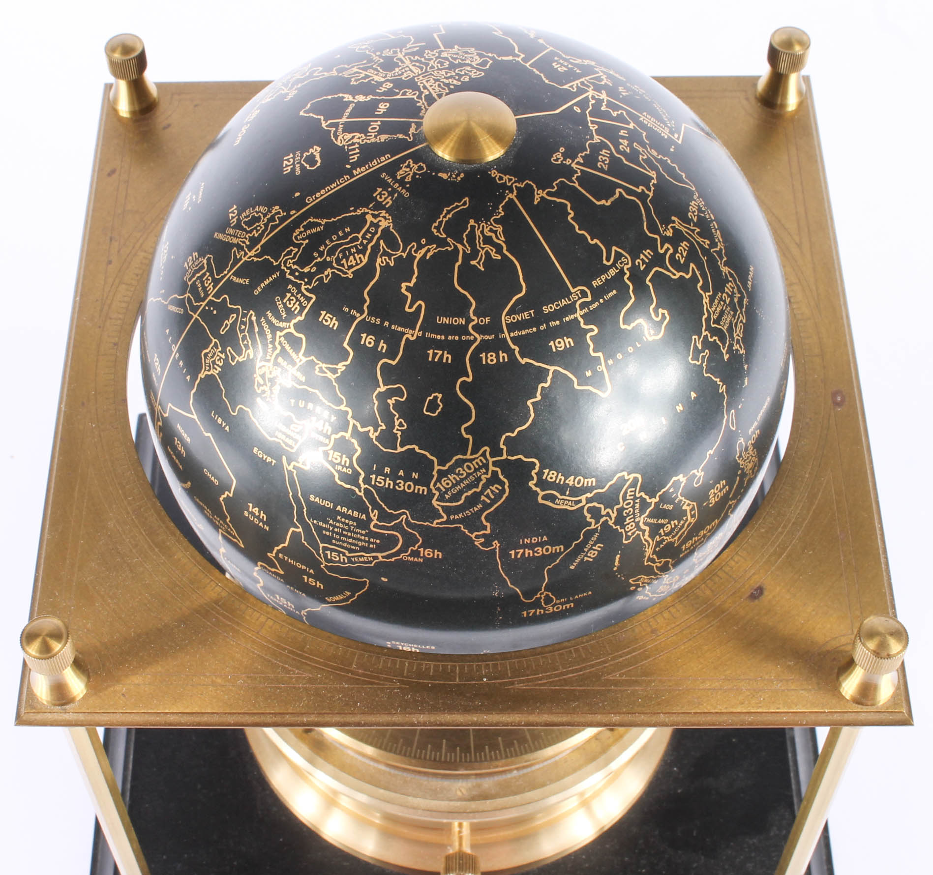 Vintage Royal Geographic Society International Time Zone Clock | EBTH
