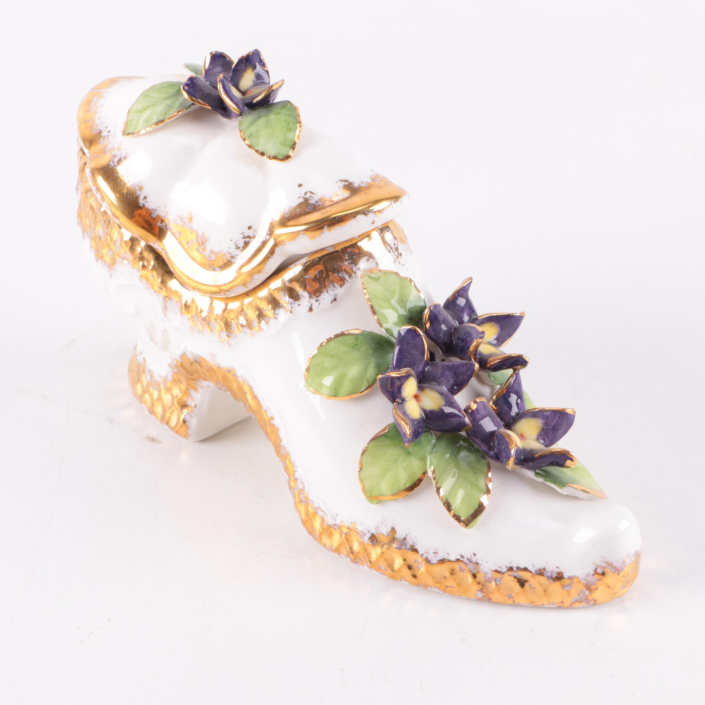 Miniature Porcelain Shoe Trinket Boxes | EBTH