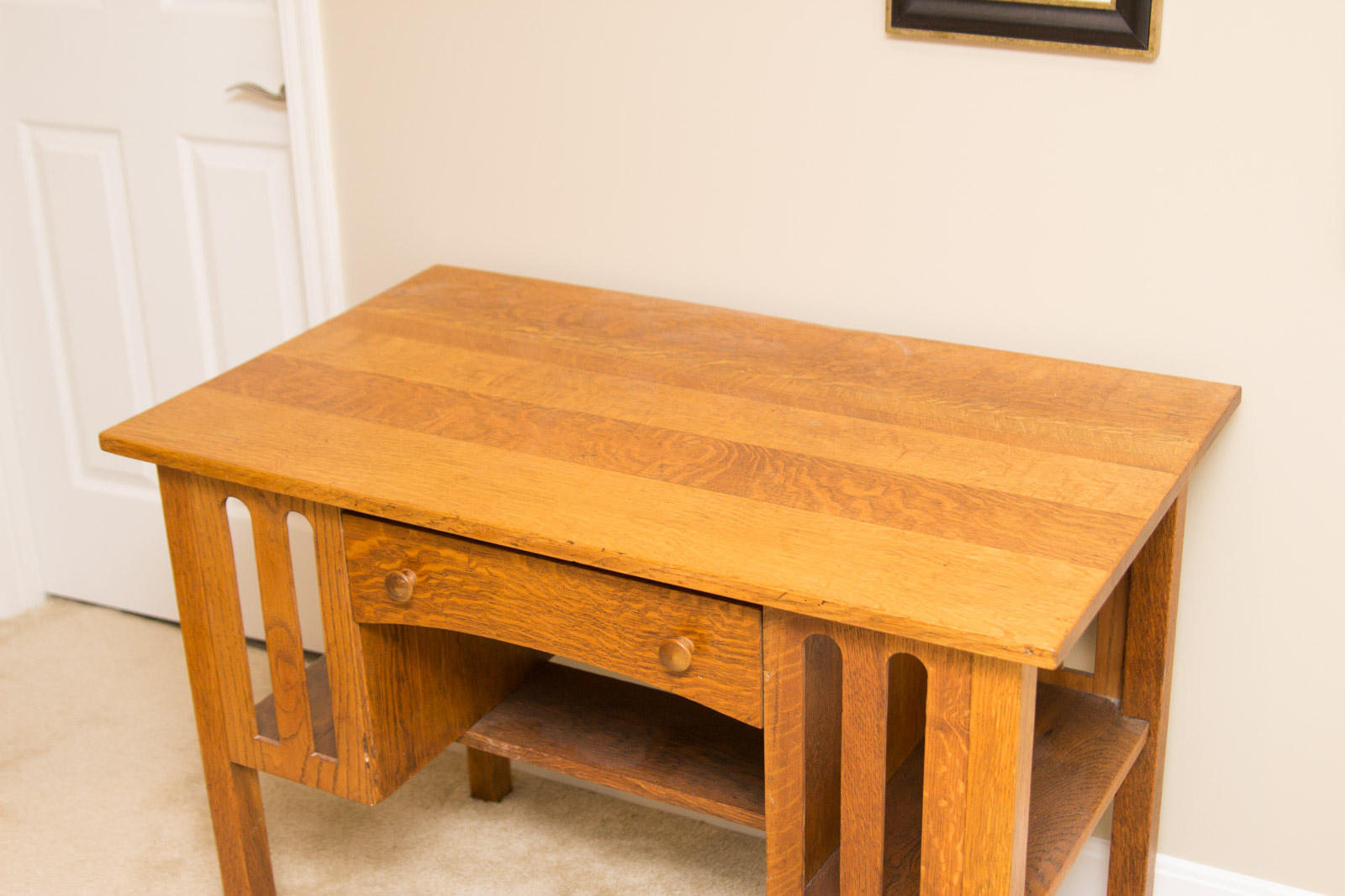 Mission Style Oak Desk With Chair | EBTH
