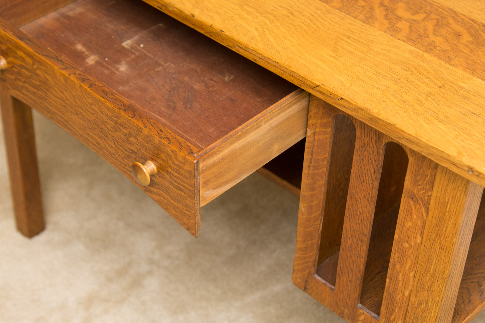 Mission Style Oak Desk With Chair | EBTH