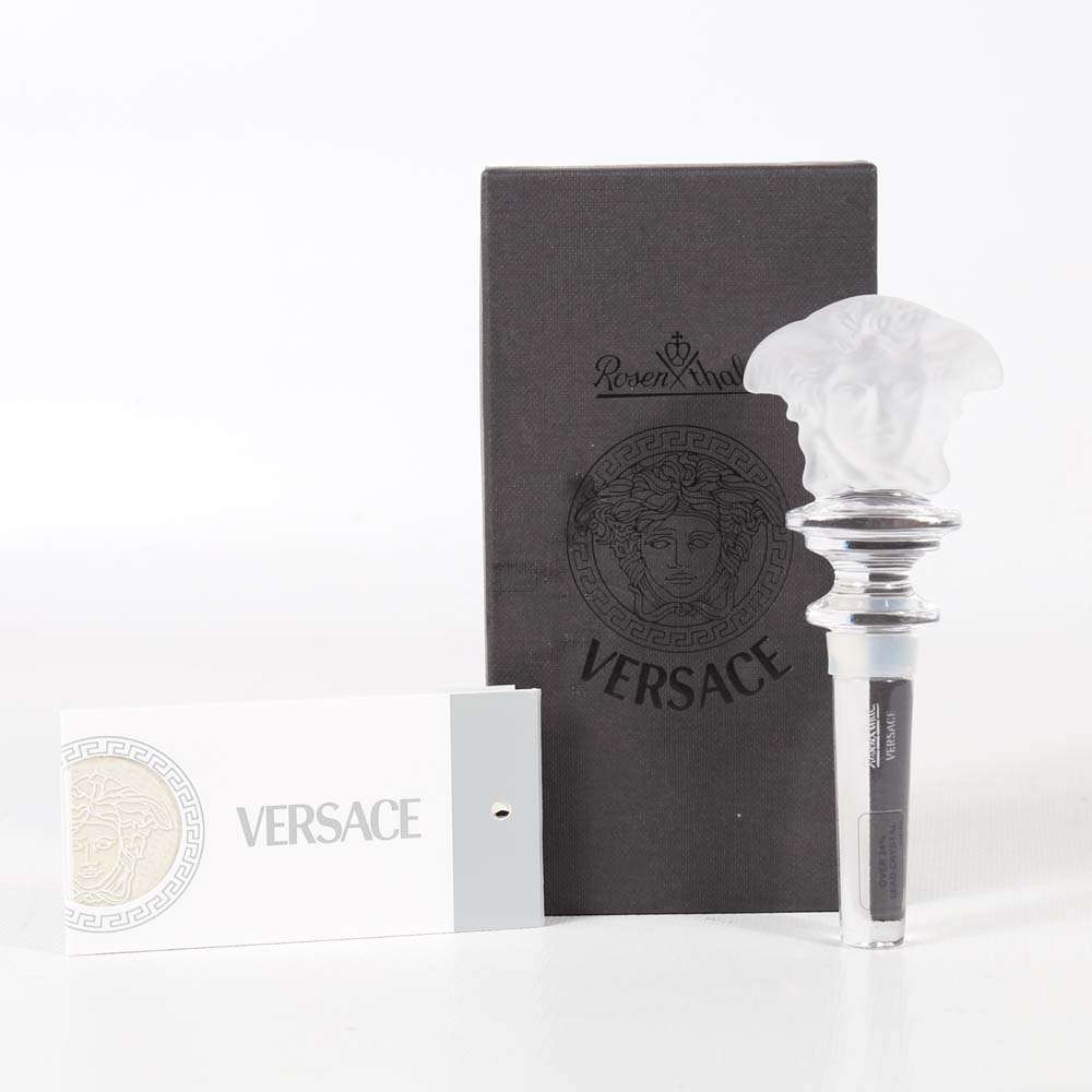 Rosenthal Versace Lead Crystal Medusa Stopper | EBTH