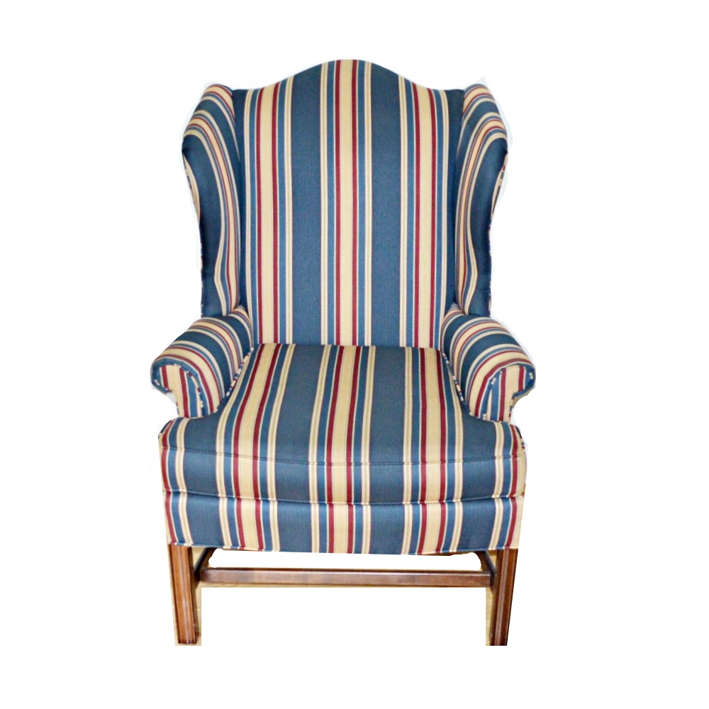 Striped Wingback Chair by Pennsylvania House | EBTH