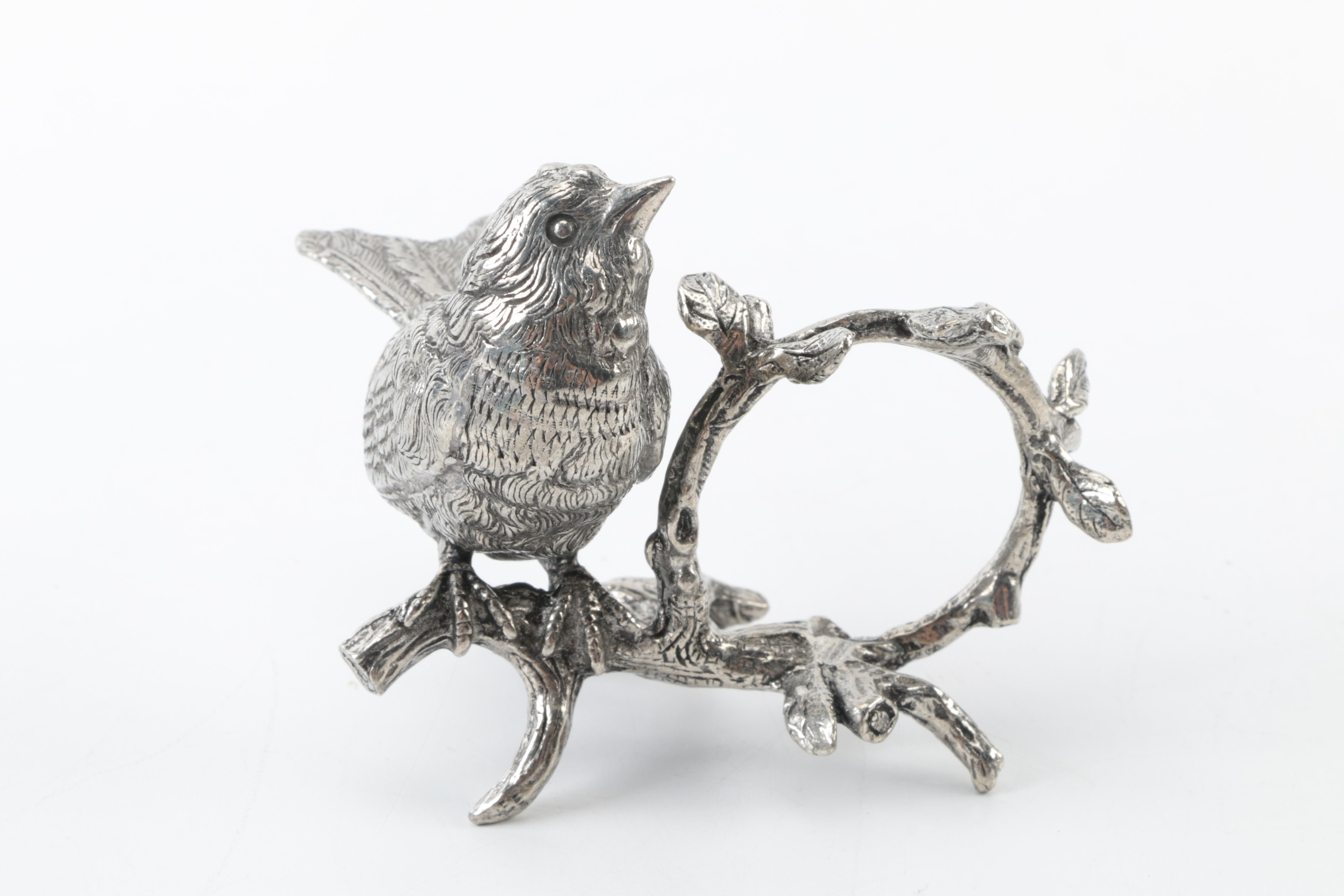 Silver Tone Bird Napkin Ring Set for Six | EBTH