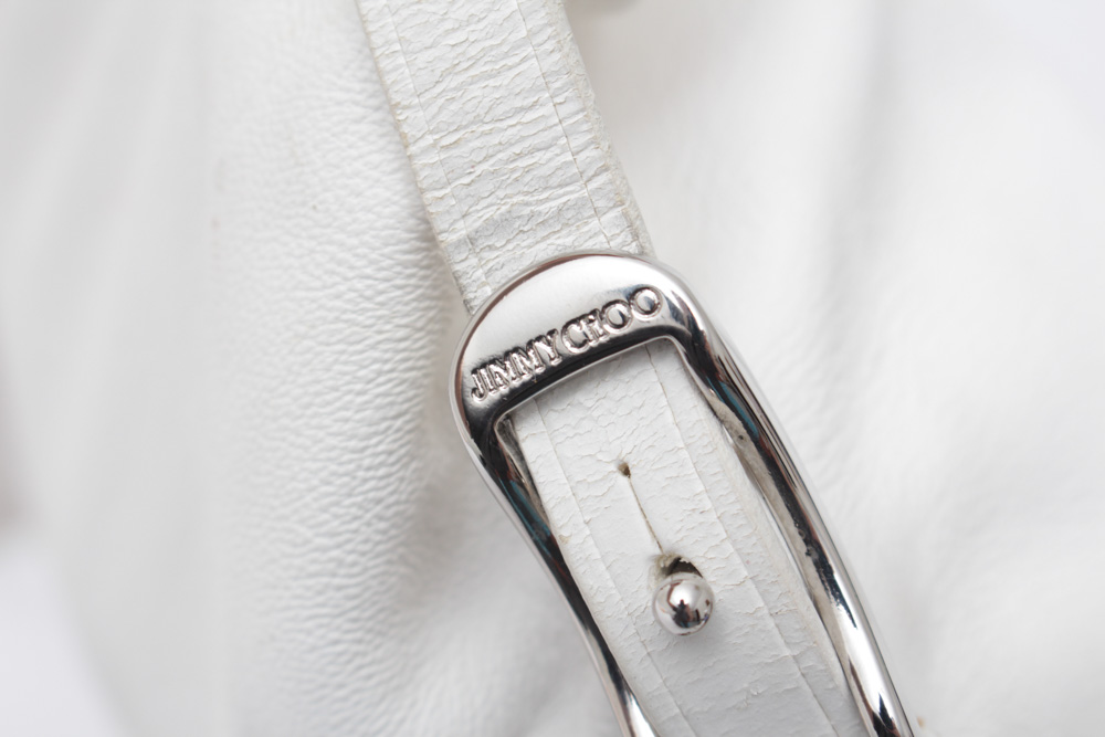 Jimmy Choo White Leather Biker Bag | EBTH