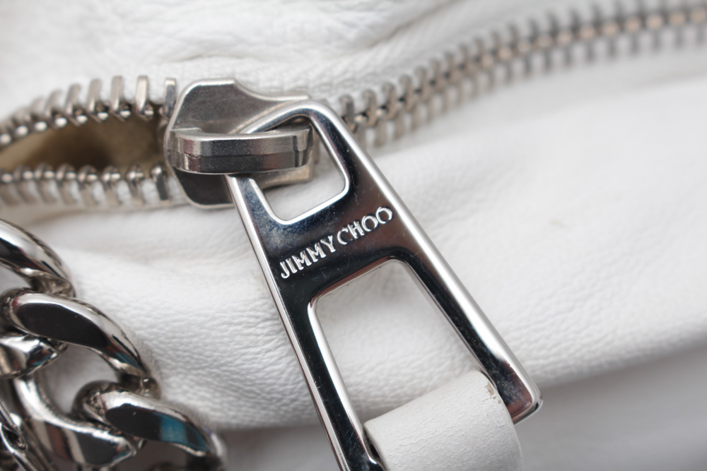 Jimmy Choo White Leather Biker Bag | EBTH