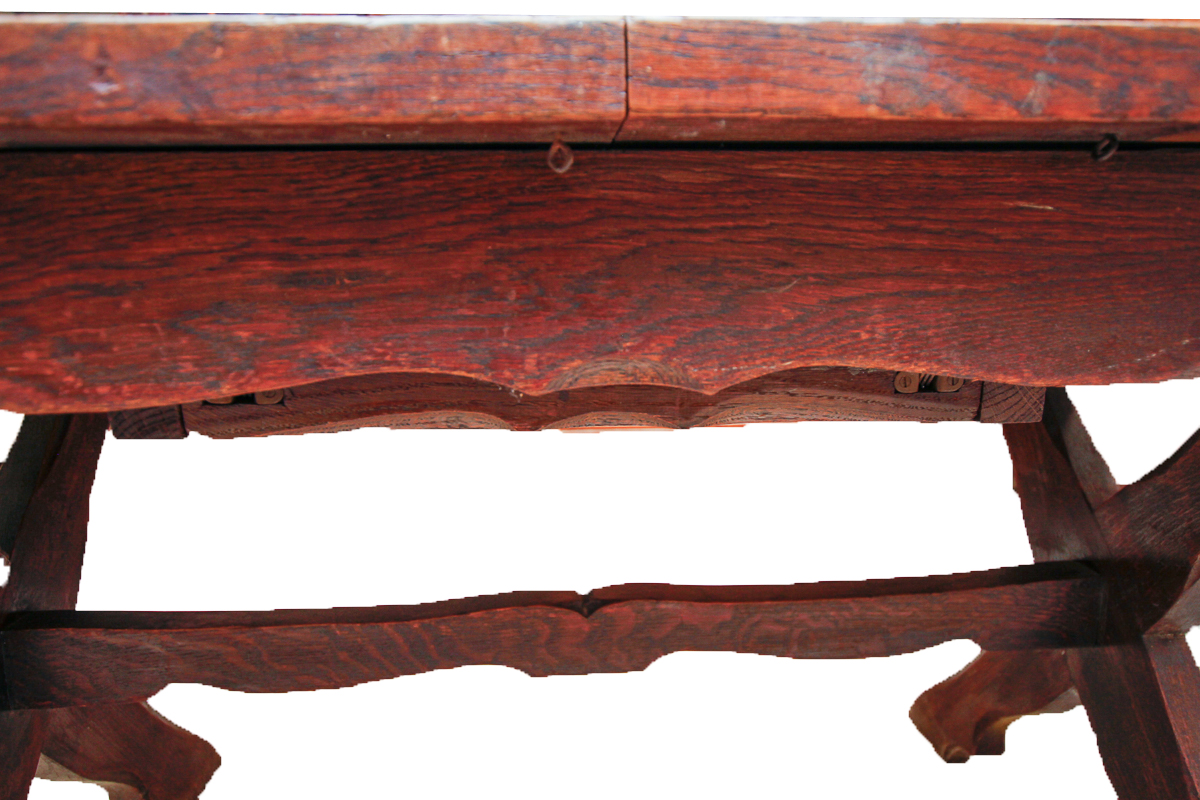 Vintage Rustic Oak Dining Table | EBTH