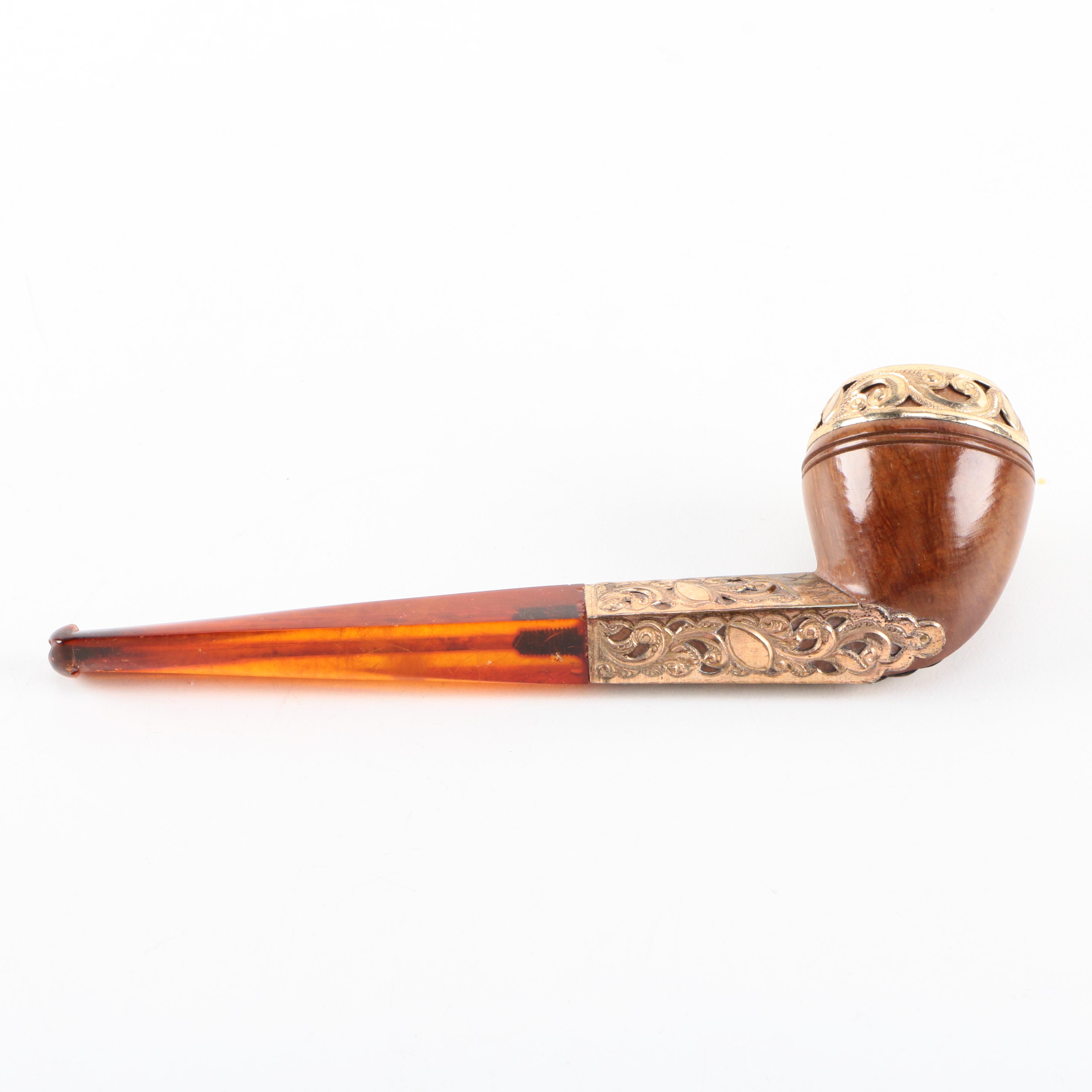 Gold Plated Tobacco Pipe | EBTH