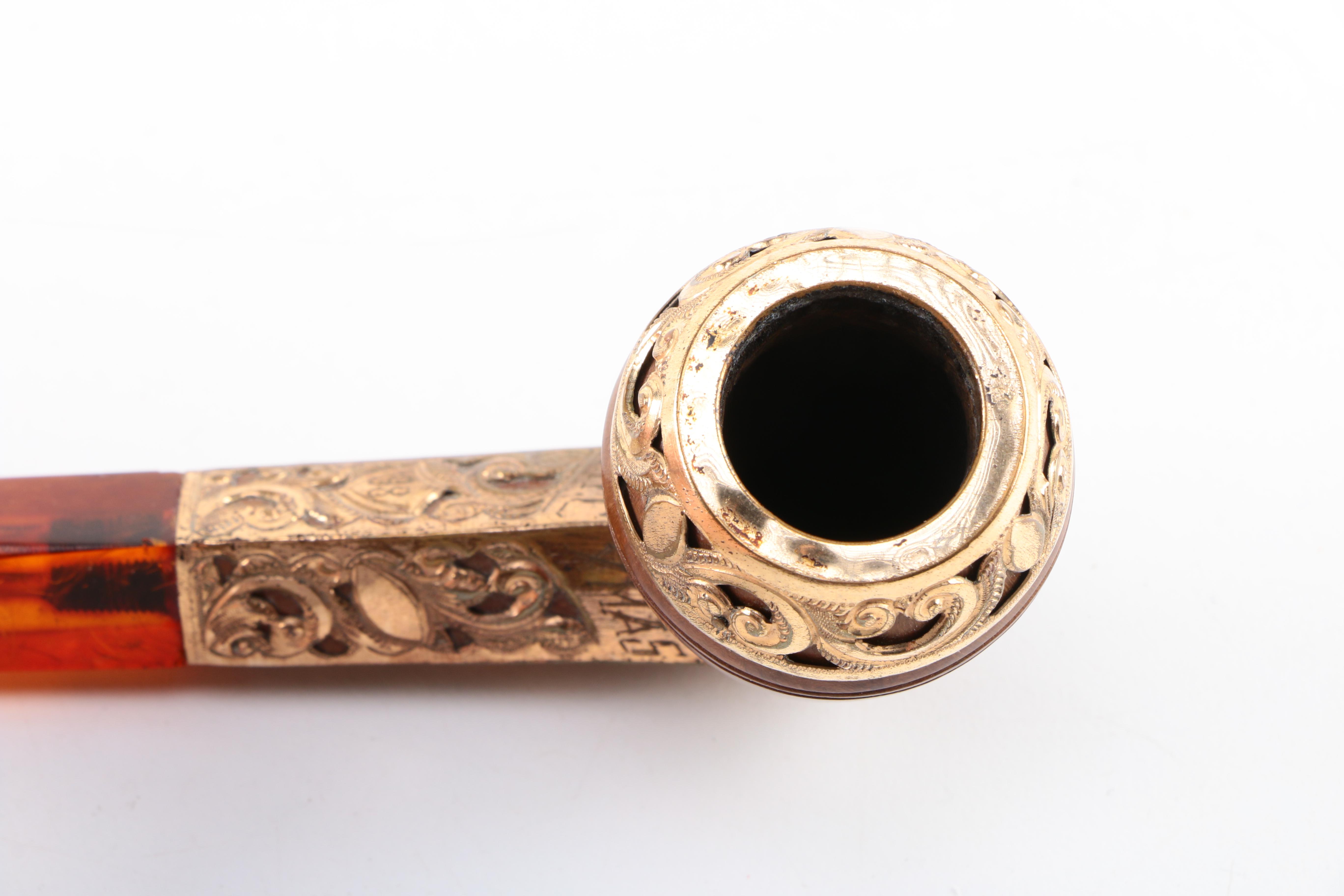 Gold Plated Tobacco Pipe | EBTH