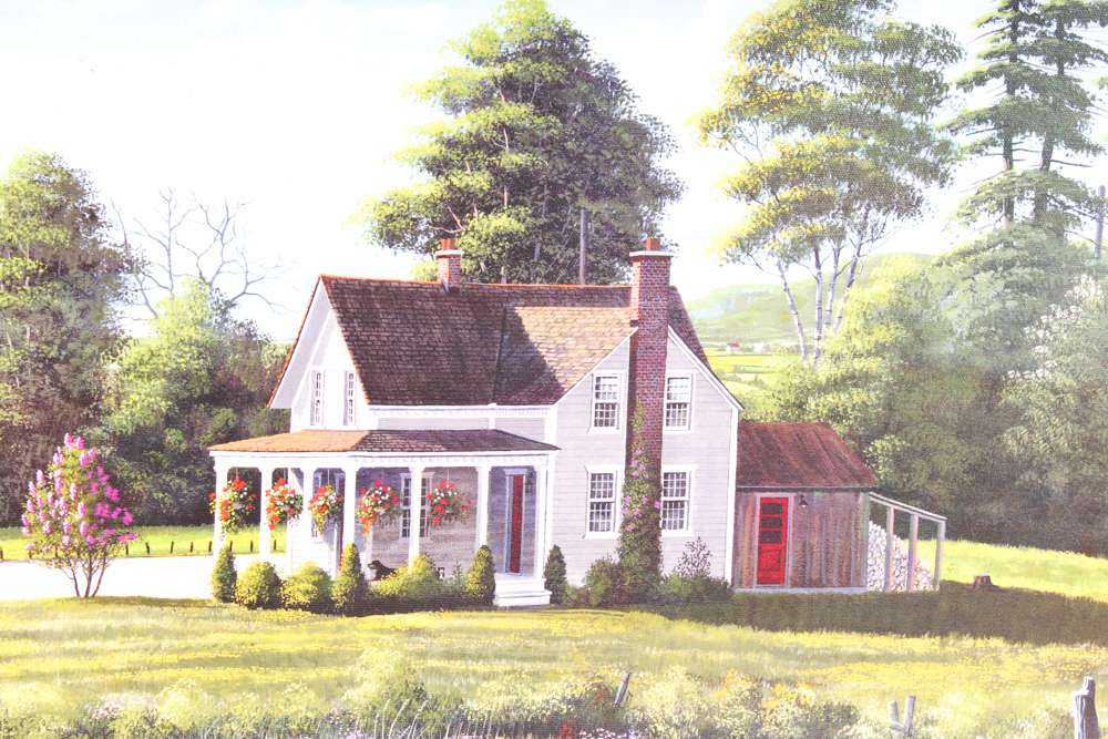 W. Saunders Art Print on Canvas "Hanging Basket" | EBTH