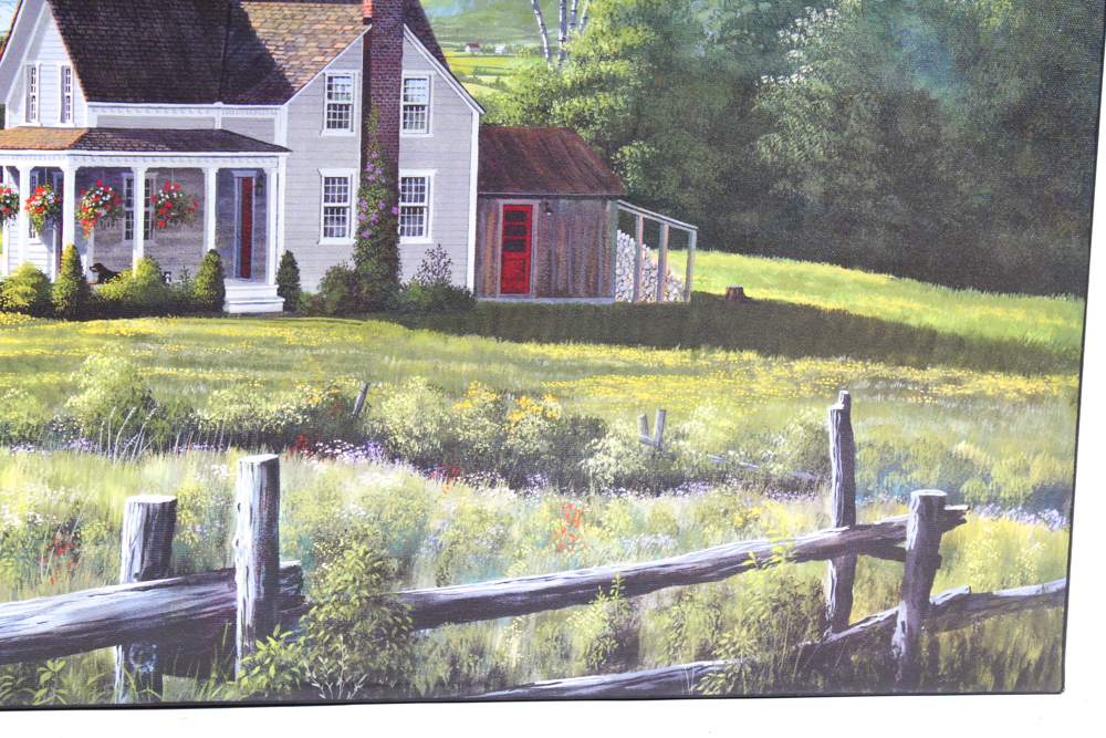 W. Saunders Art Print on Canvas "Hanging Basket" | EBTH