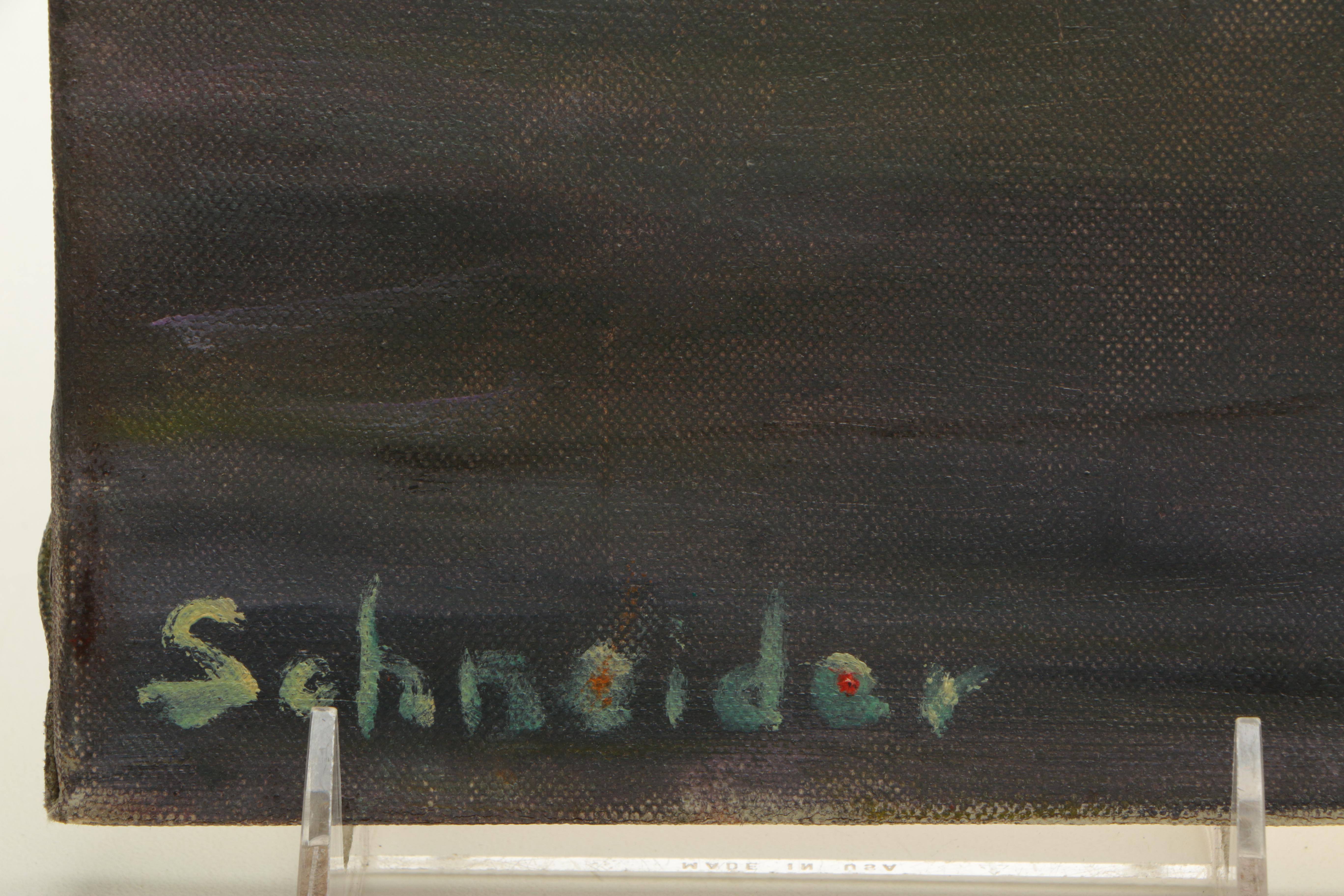 Schneider Oil Painting on Canvas of Beach Sunset | EBTH