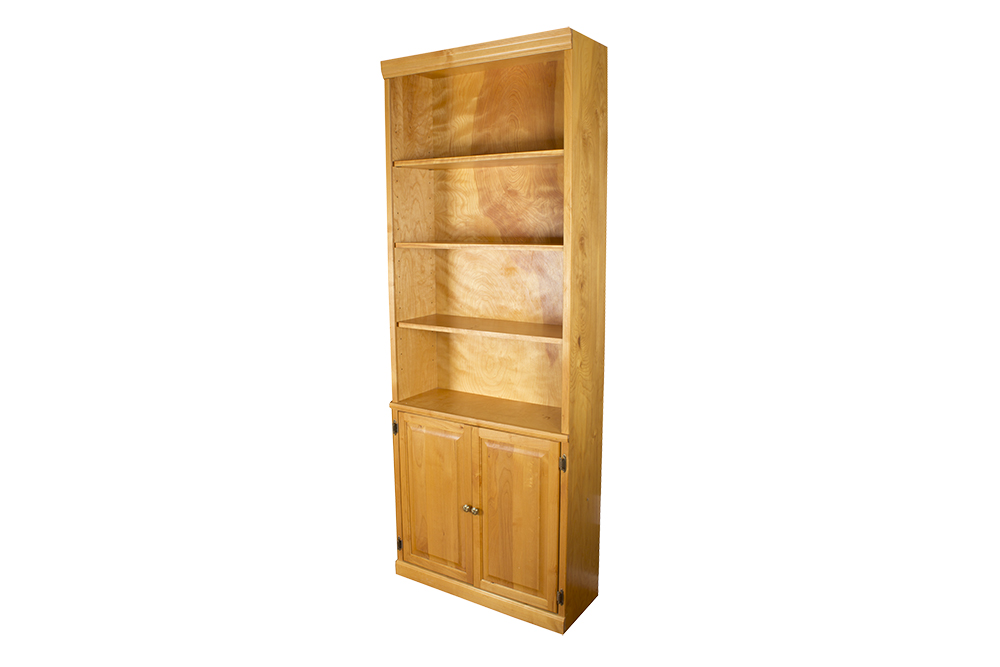 Maple Bookcase With Storage Cabinet | EBTH