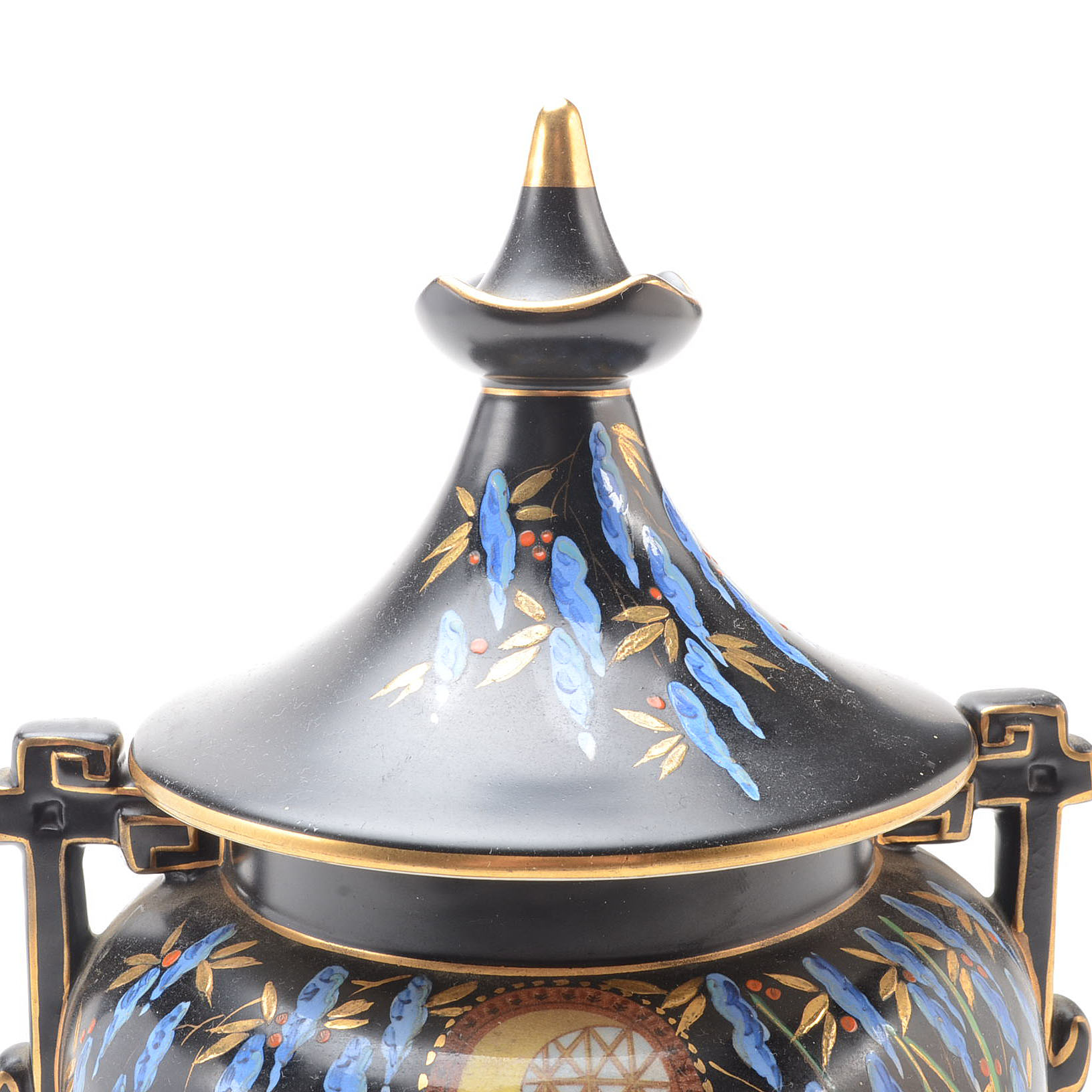 English Falcon Ware Vase | EBTH