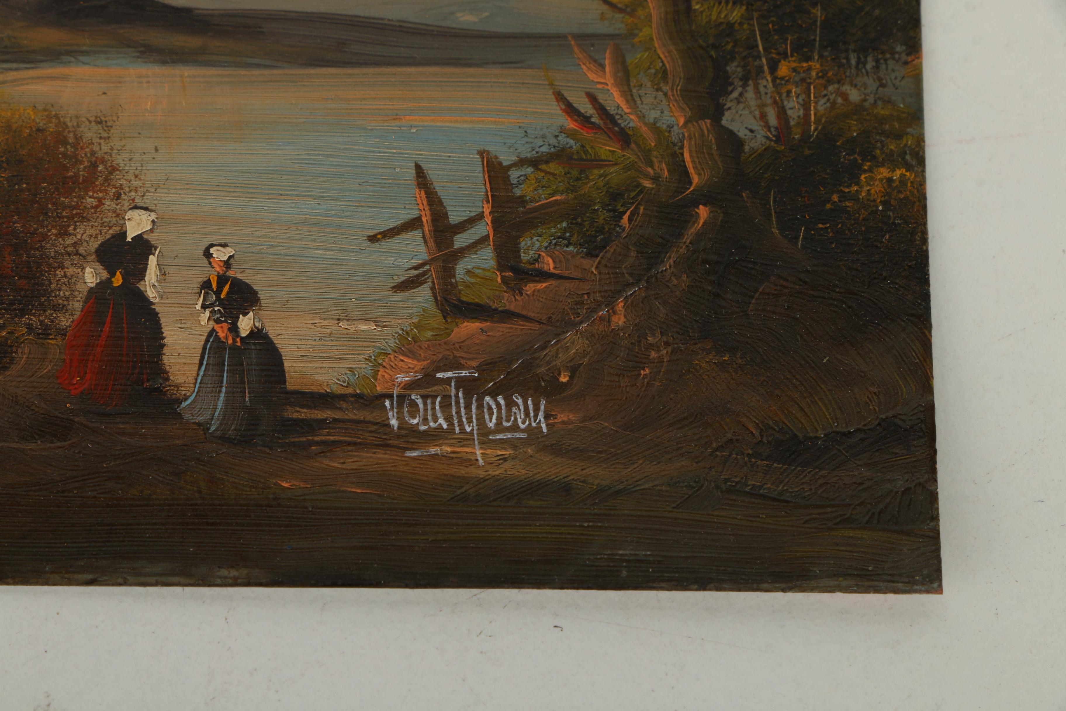 After Otto Van Thoren Oil Paintings on Copper Plate of Genre Scenes | EBTH