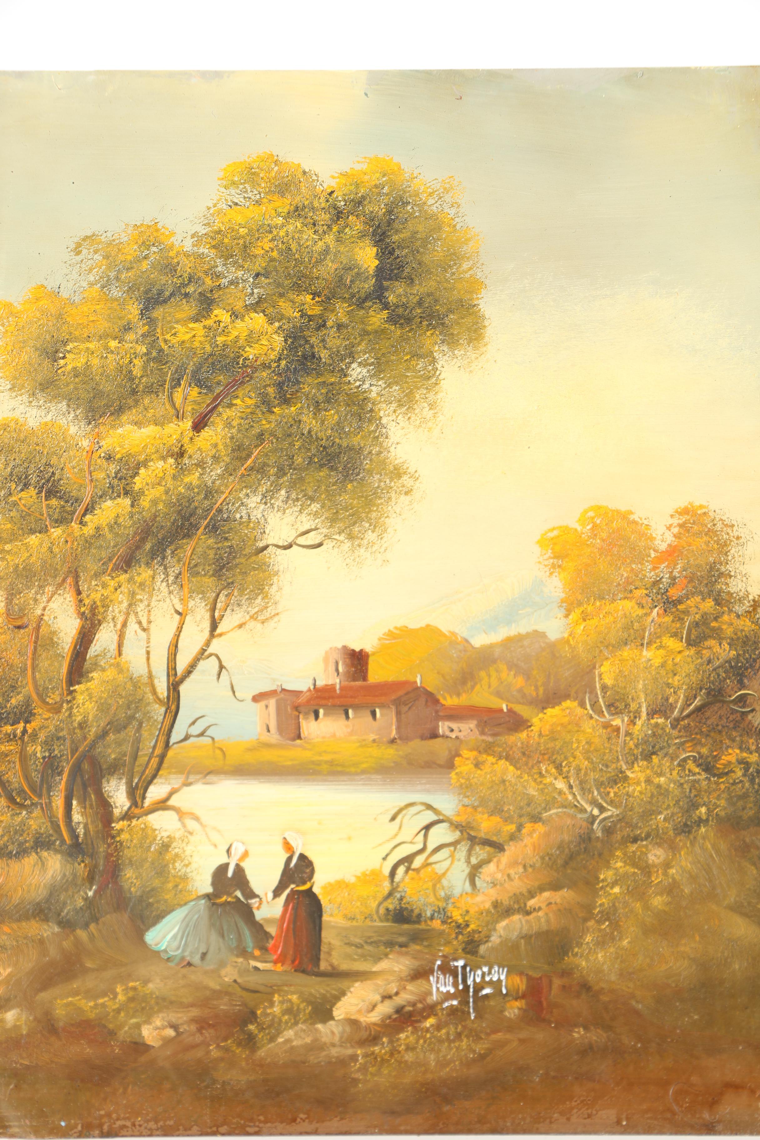 Four Otto von Thoren Oil Paintings on Copper Plates of Landscapes | EBTH