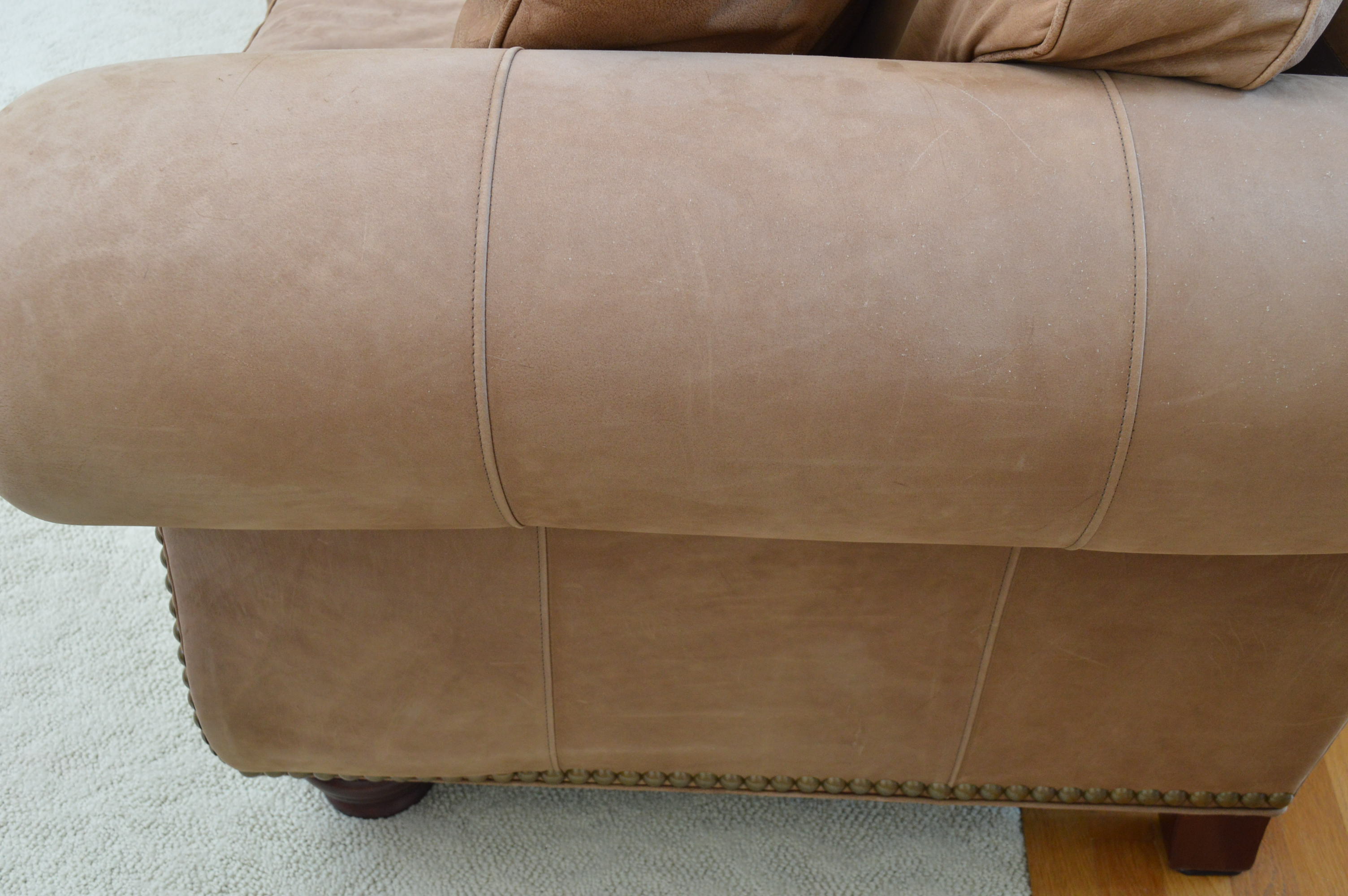 Nubuck Style Leather Sofa by Thomasville | EBTH